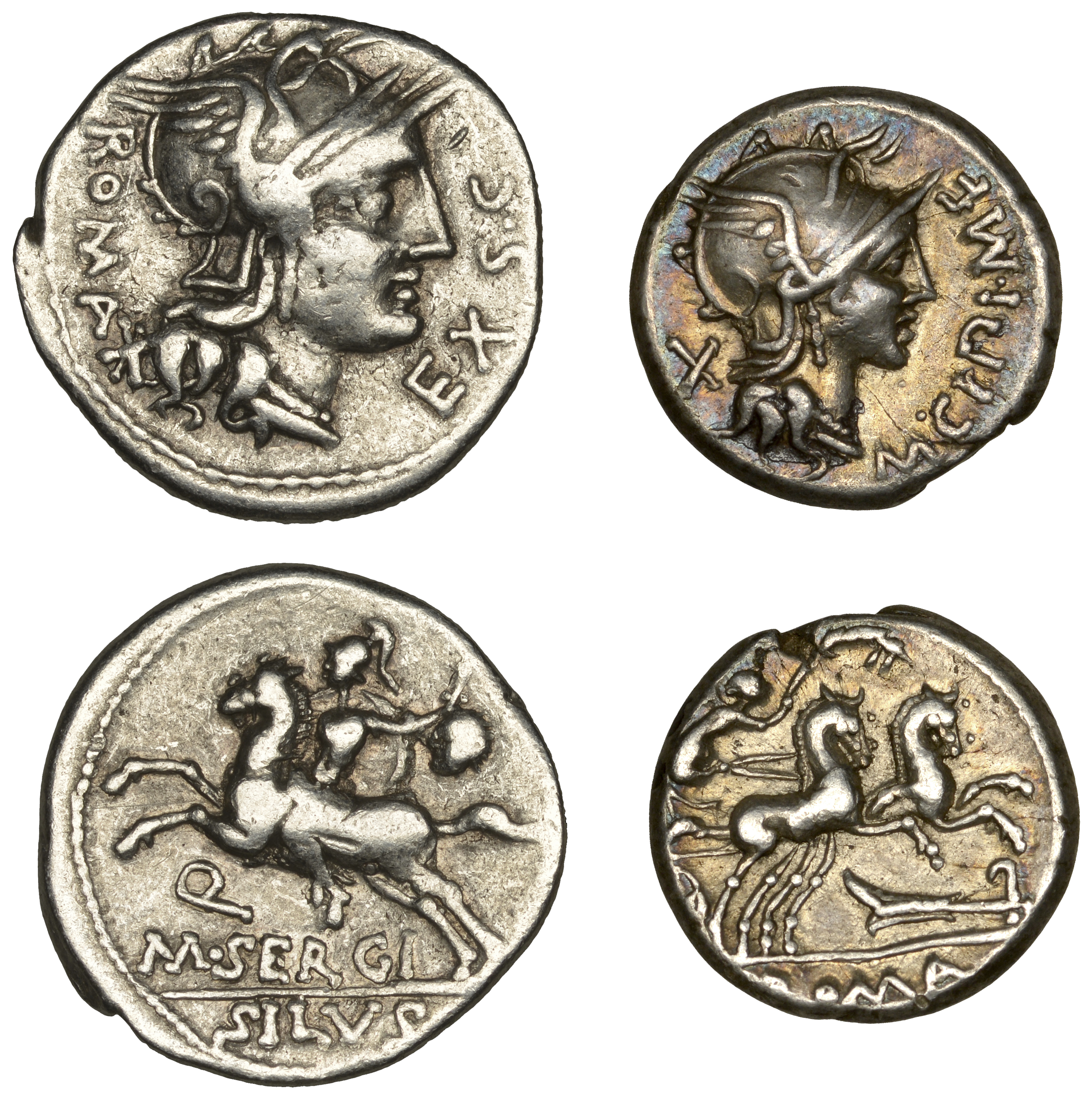Roman Republican Coinage, M. Sergius Silus, Denarius, Rome, c. 116-5 ...