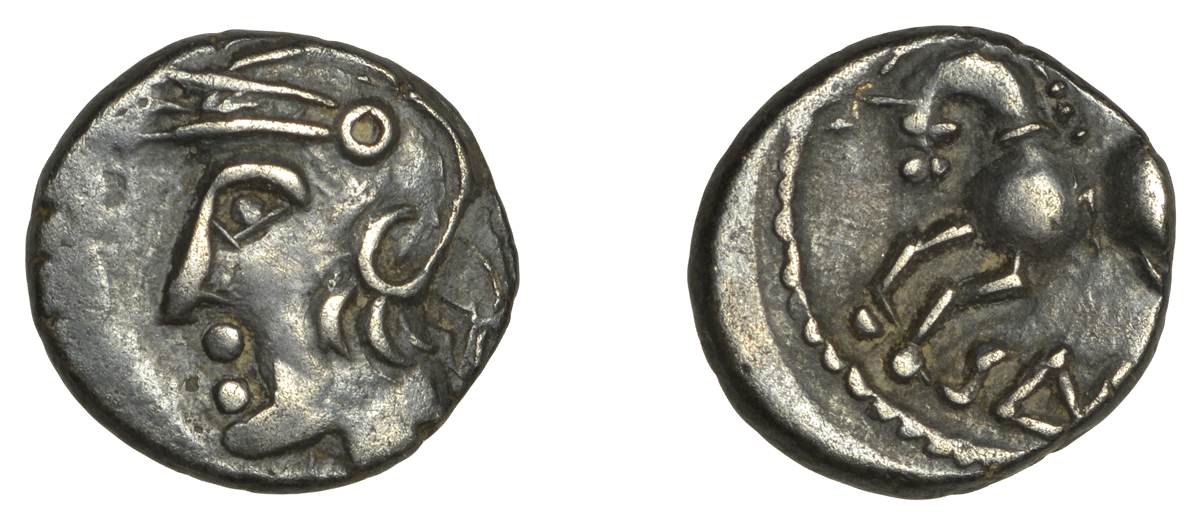 Continental Iron Age, EASTERN GAUL, Sequani, Q. Dolci, silver Quinarius ...