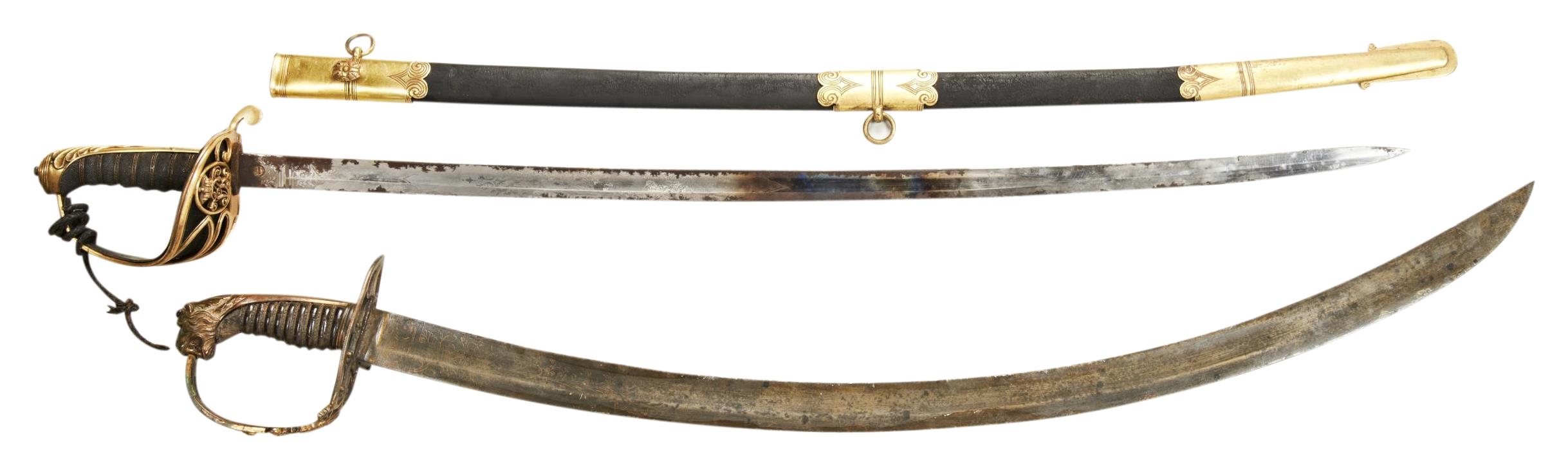 A VICTORIAN 1822 PATTERN OFFICERS SWORD with VR cipher with leather ...