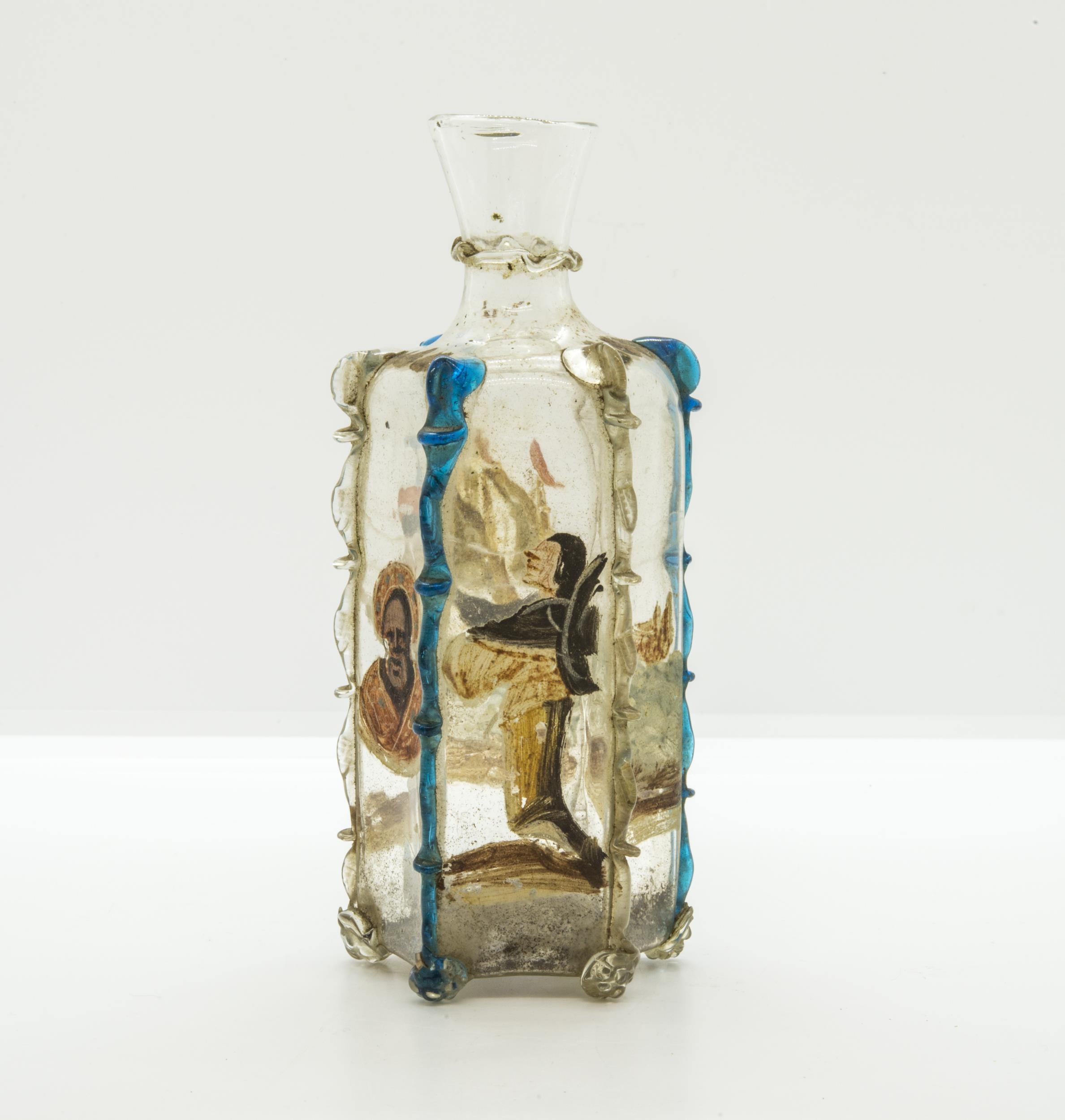 A RARE MURANO GLASS BOTTLE FOR THE MANNA OF SAINT NICHOLAS VENETAIN ...