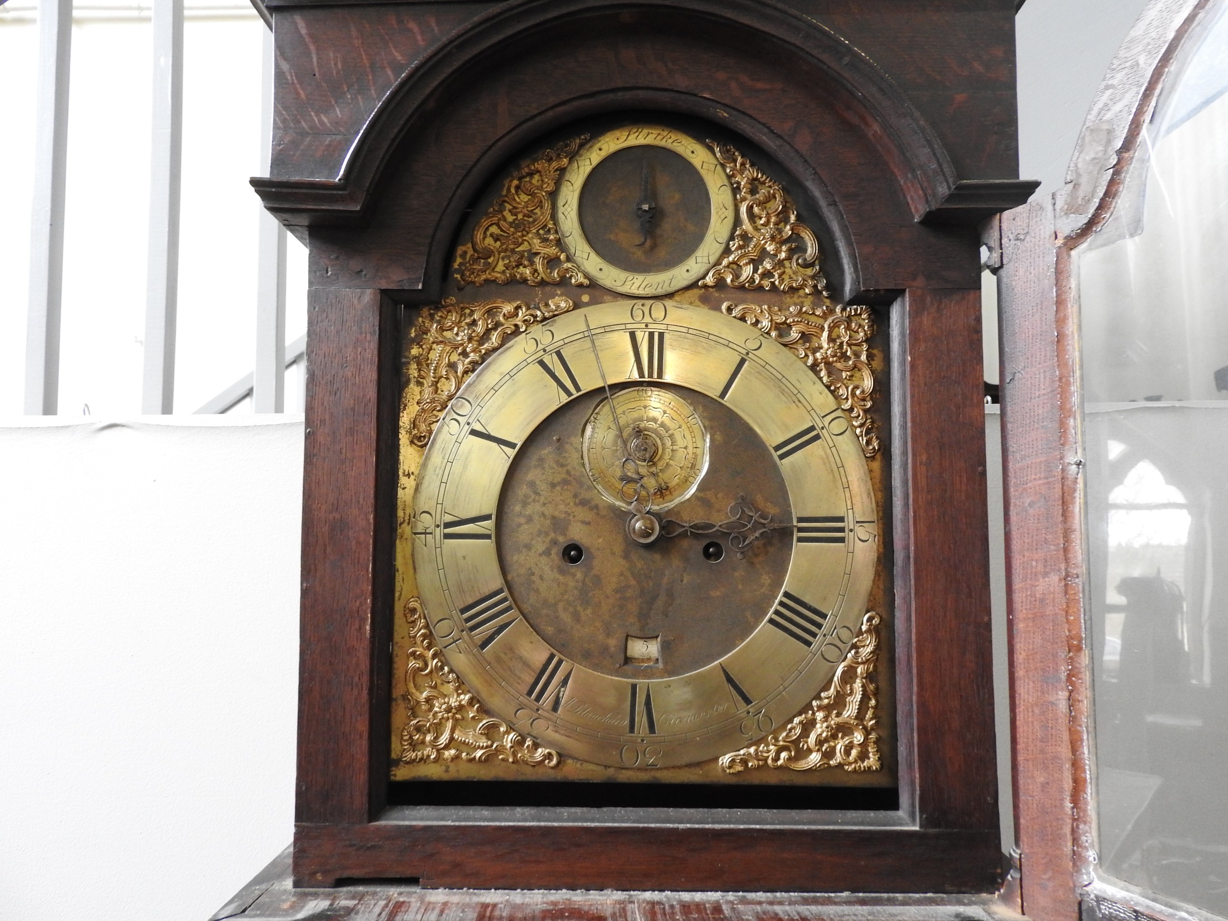 AN 8 DAY OAK LONGCASE CLOCK Signed William W.M Blanchard, Cirencester ...