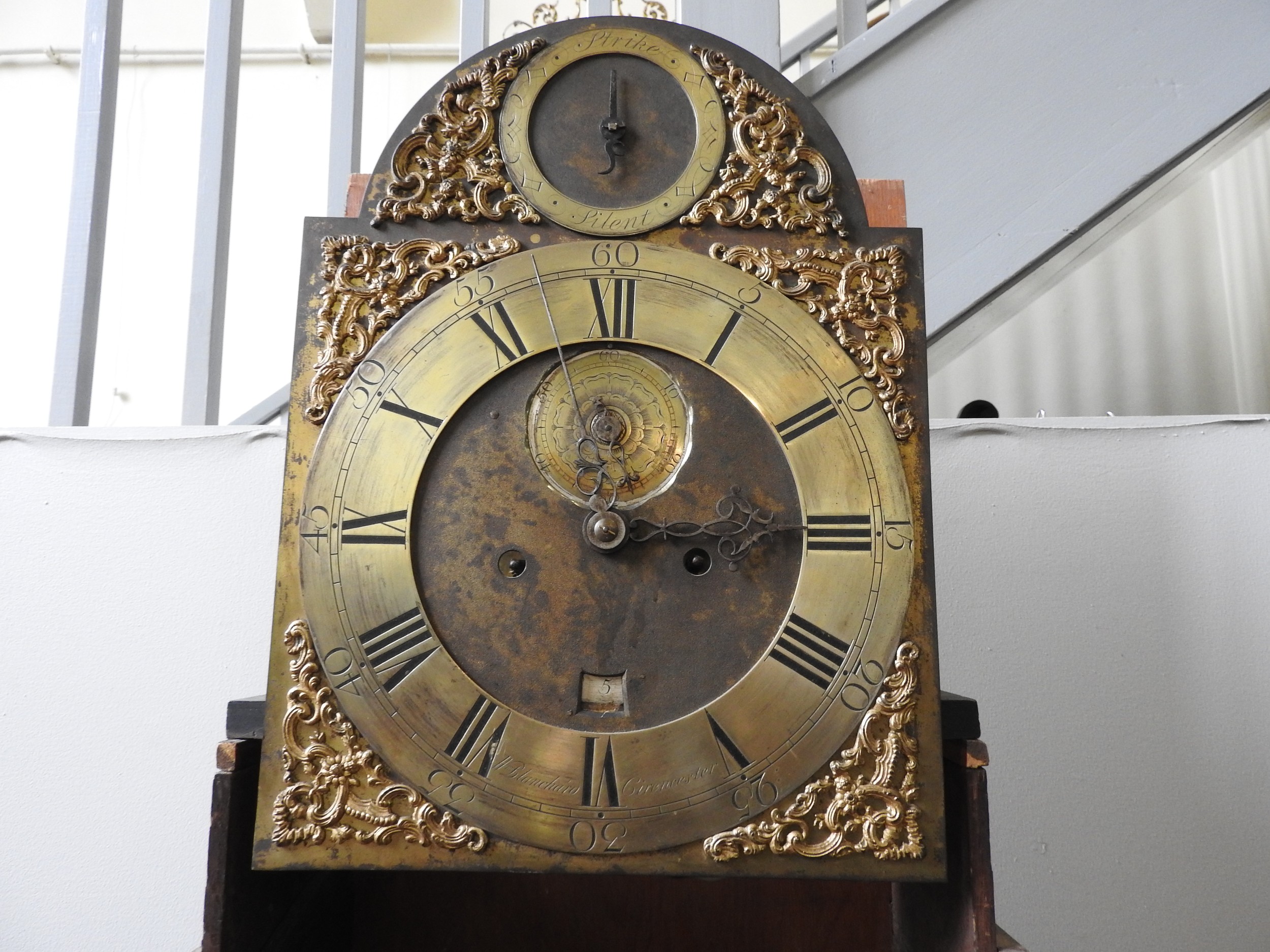 AN 8 DAY OAK LONGCASE CLOCK Signed William W.M Blanchard, Cirencester ...