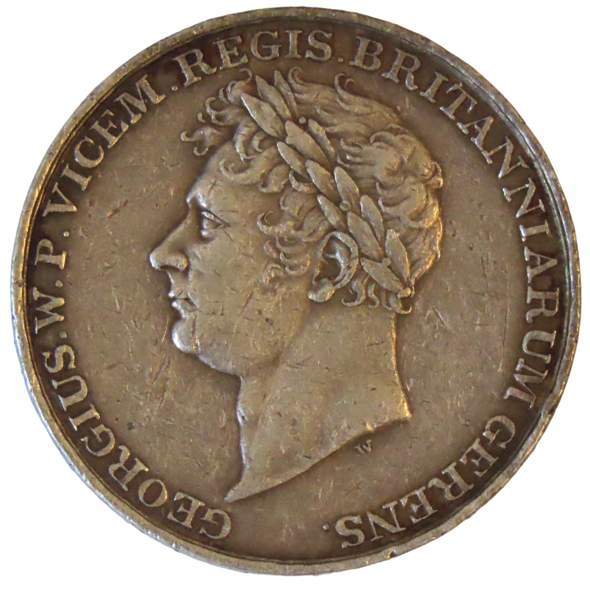 HANOVER. GEORGE IV AS PRINCE REGENT, 1811-1820. AR MEDAL. Dedication of ...