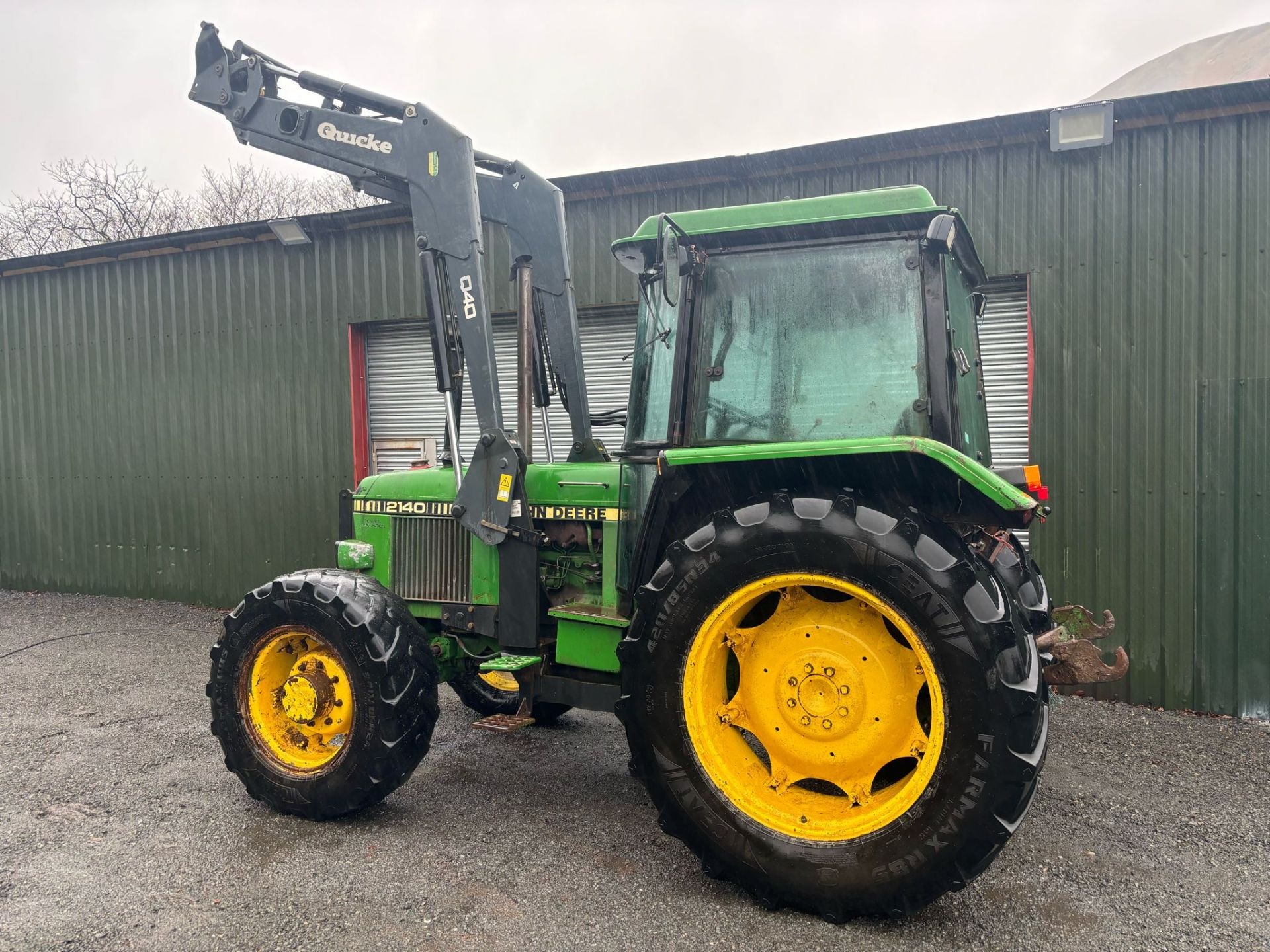 John Deere 2140 tractor loader 4wd Power synchron Quicke Q40 power ...