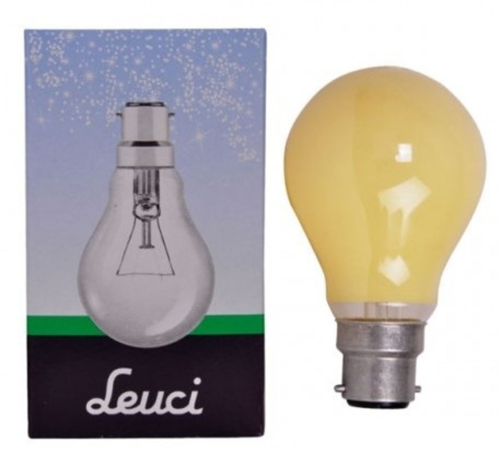 2190 X LEUCI-100W B22 GLS BULB YELLOW Collection: ManchesterLot ...