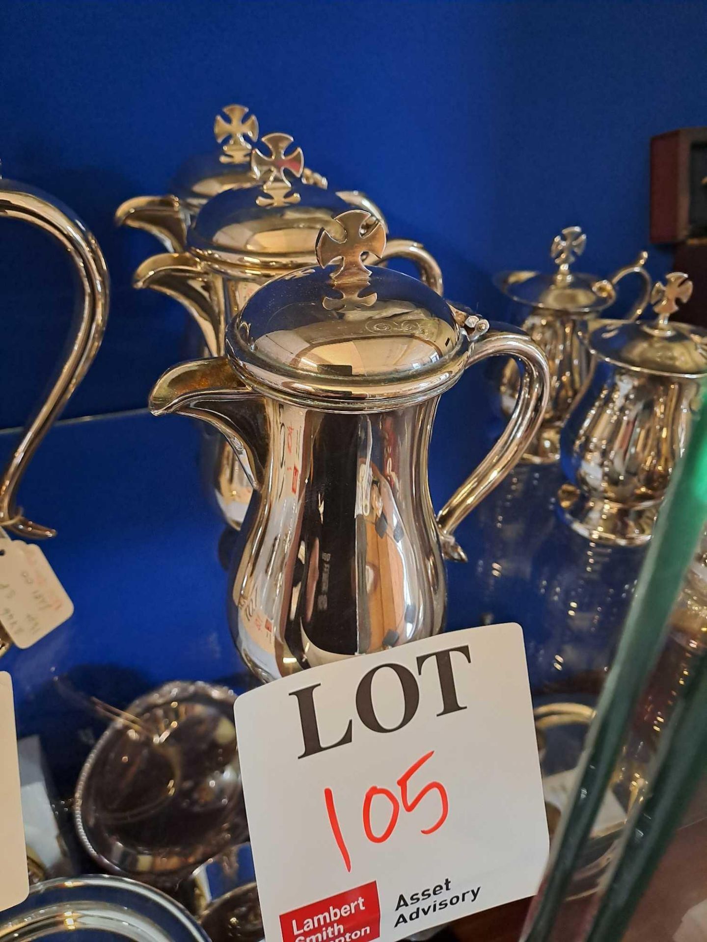 Three silver plated jugs