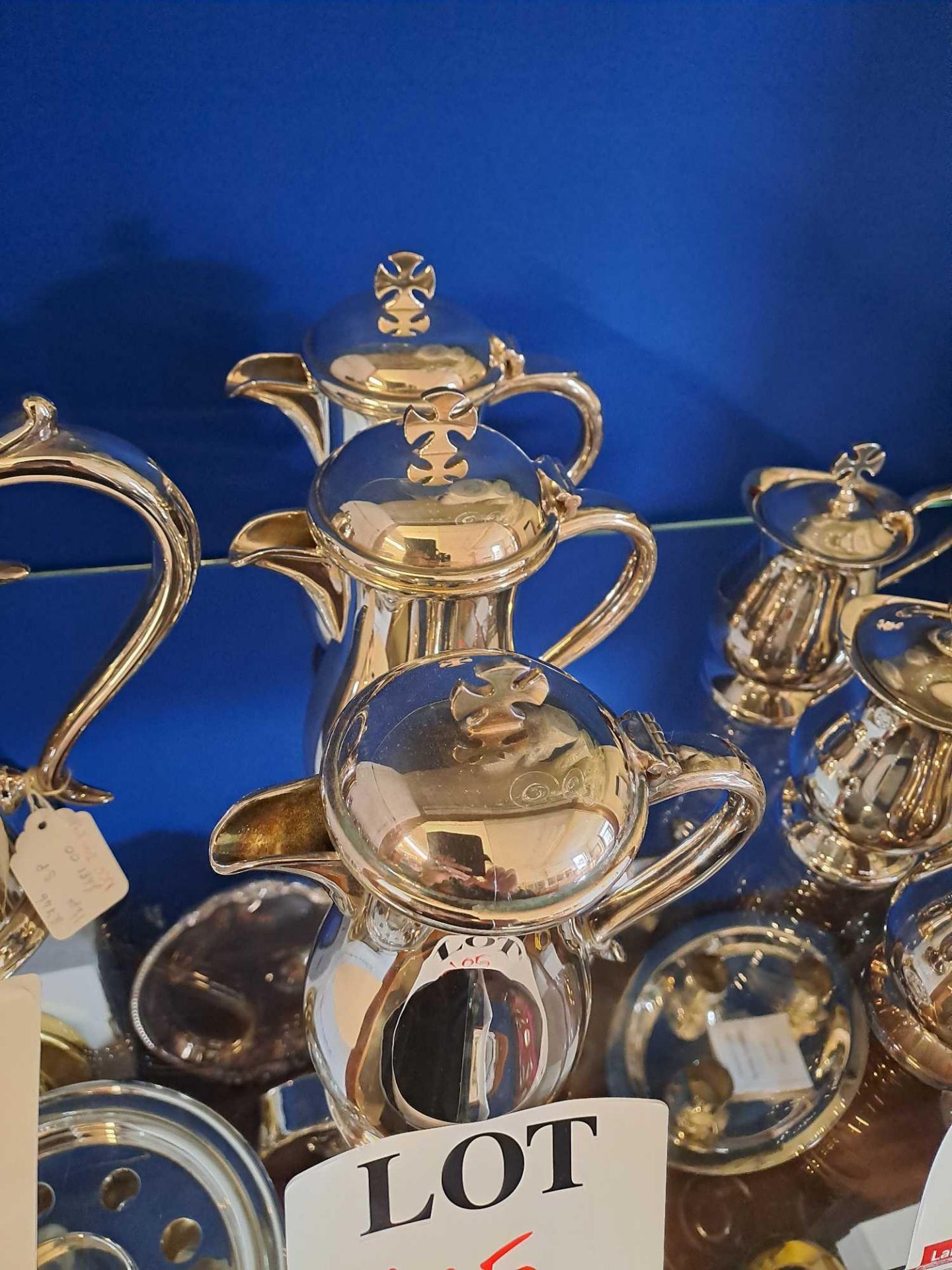 Three silver plated jugs