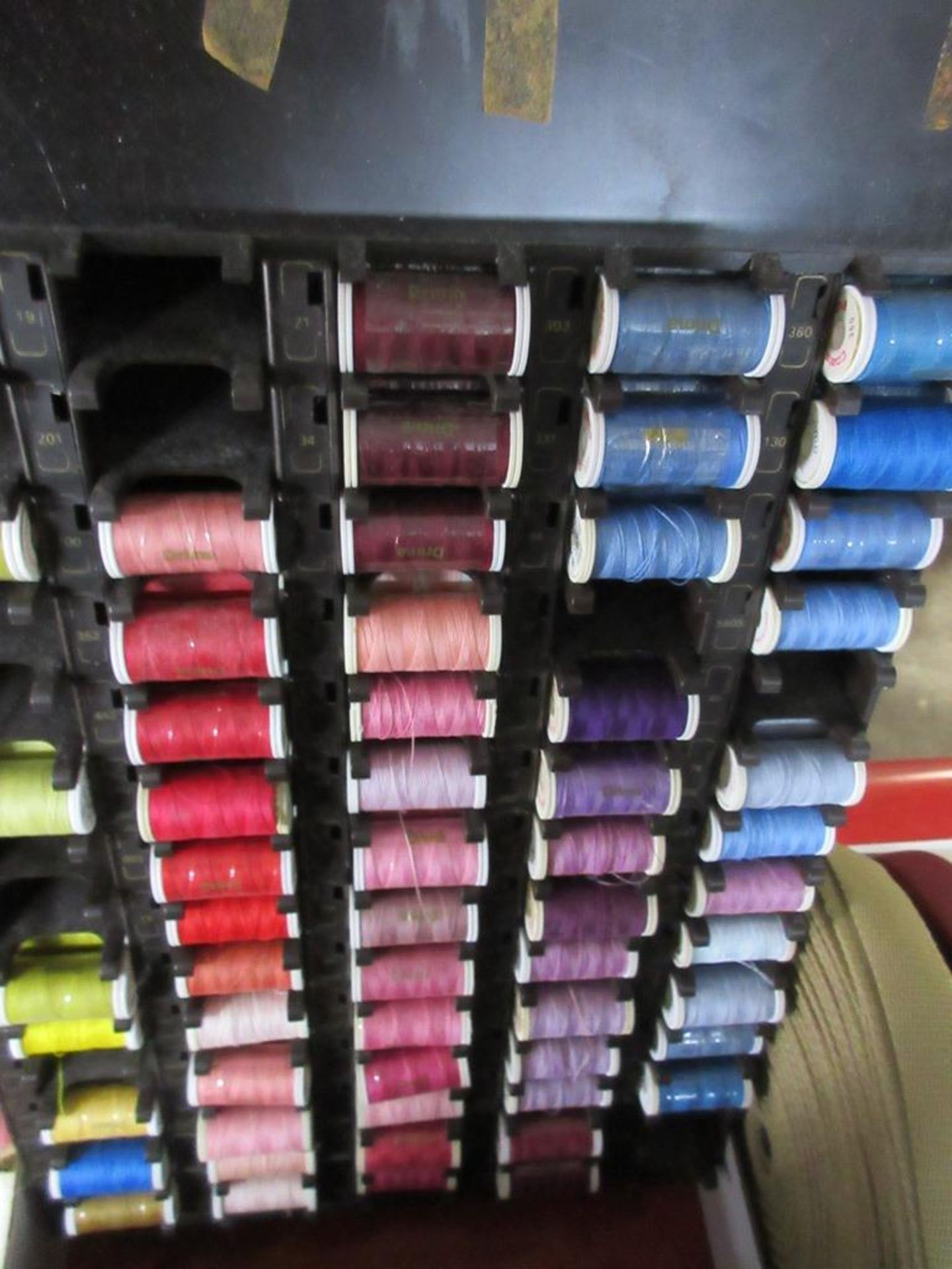 2 x display cotton shop dispensers and cotton reels