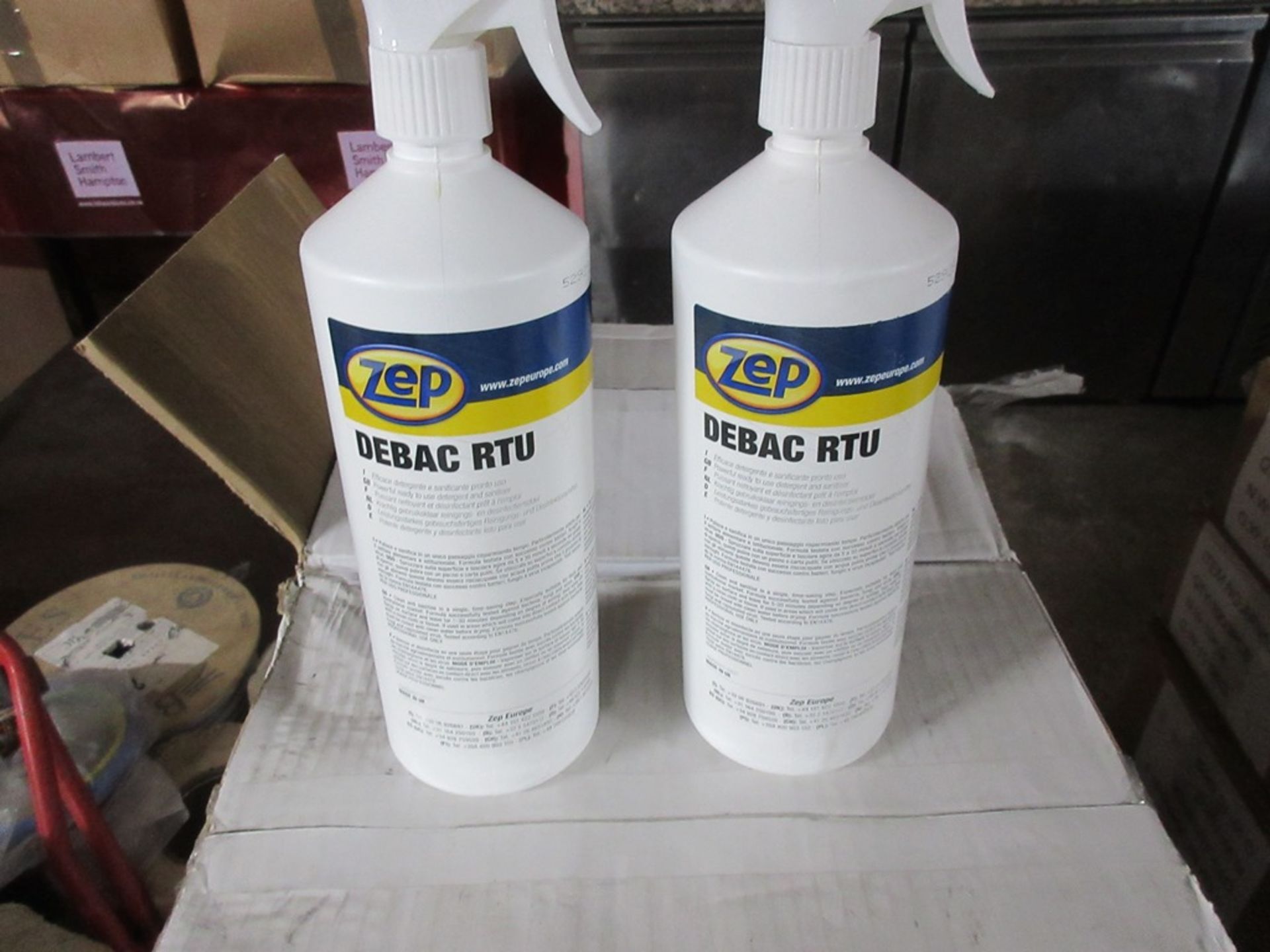 Zep Debac RTU 6 x boxes x 12 x 1 litre detergent and sanitiser spray