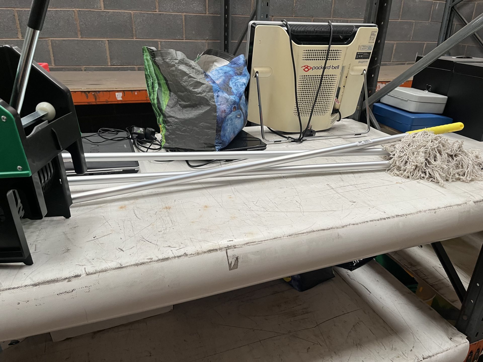 3x Mobile Jangro Mop Buckets and 2x Mops