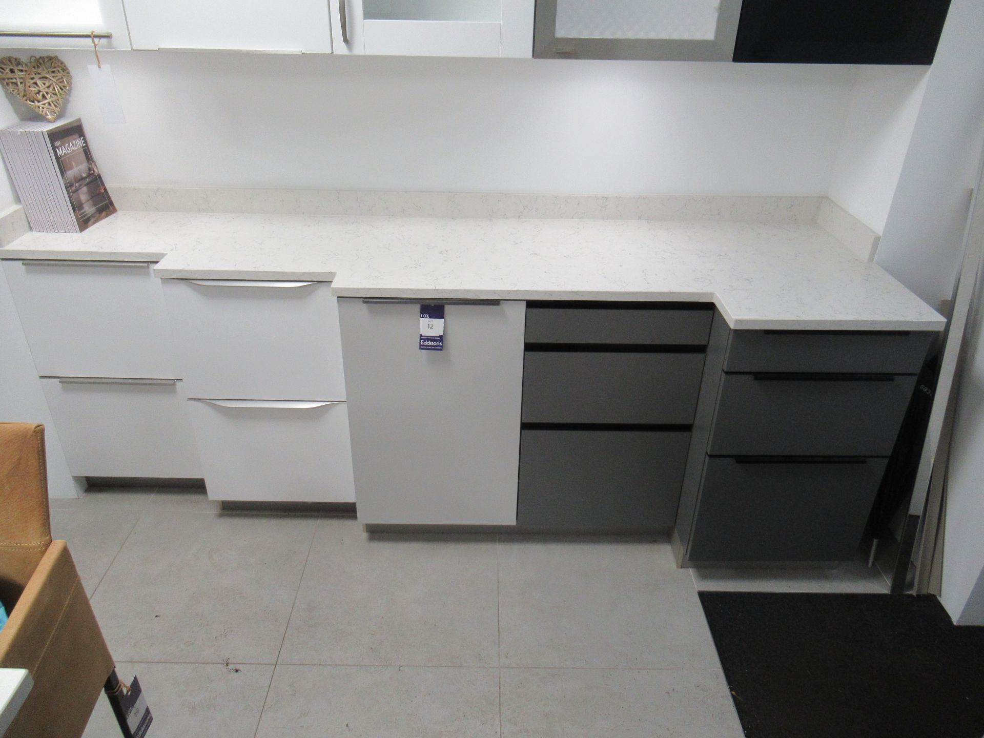 5x various Häcker Floor Cabinets; each 500mm wide from 350 to 750mm ...