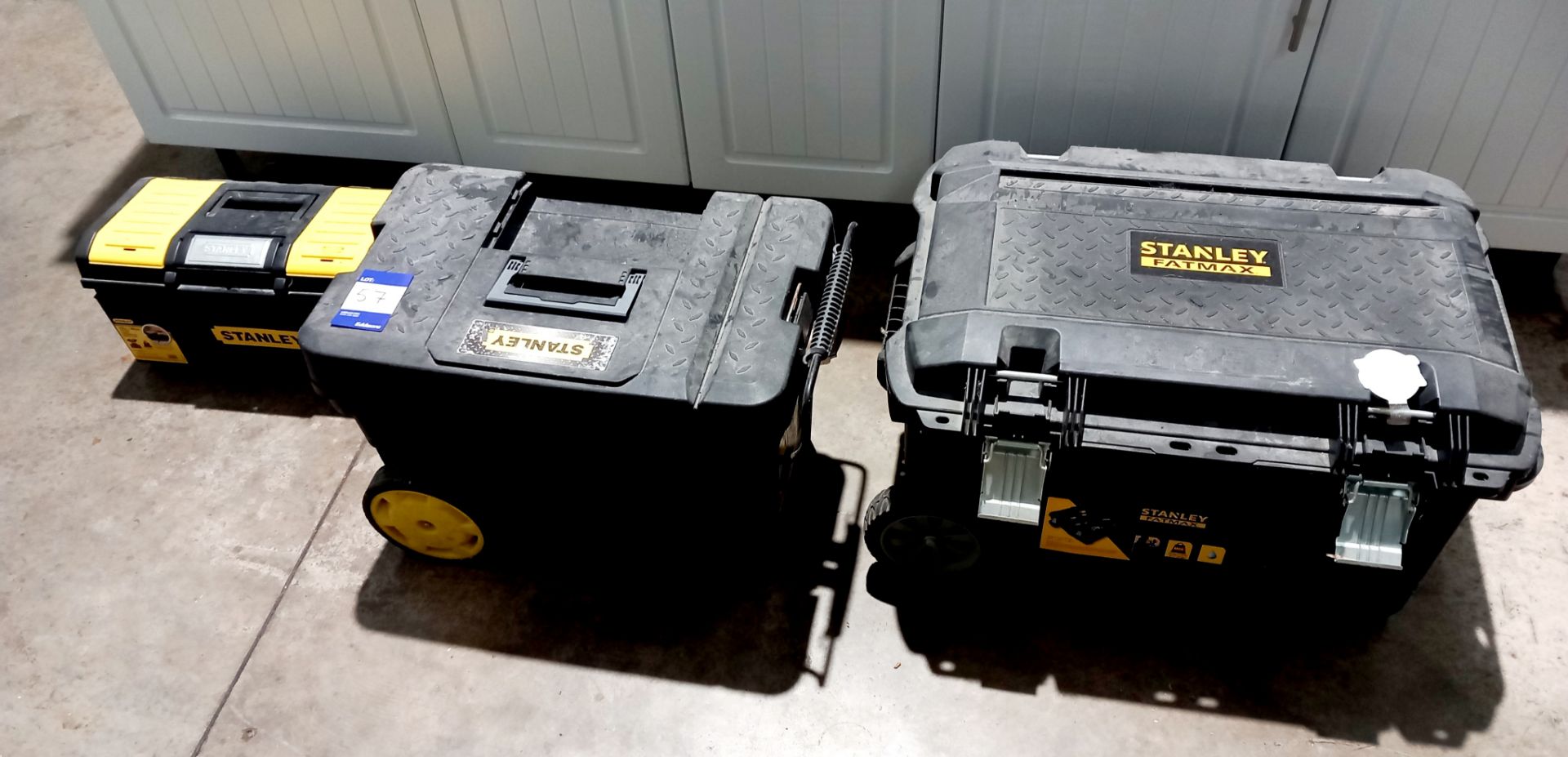 3 x Various Stanley tool boxes & contents