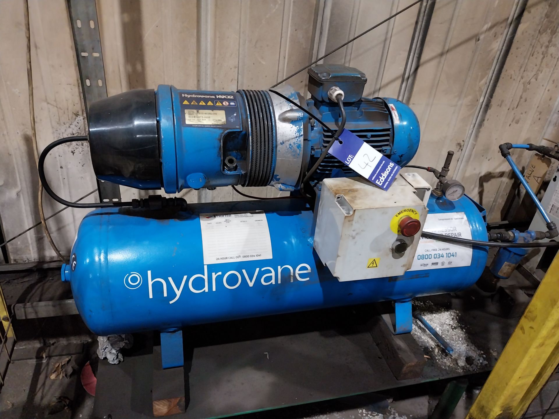 Hydrovane HV02 502PUR510-4035D300 receiver mounted compressor, 2.2kw ...