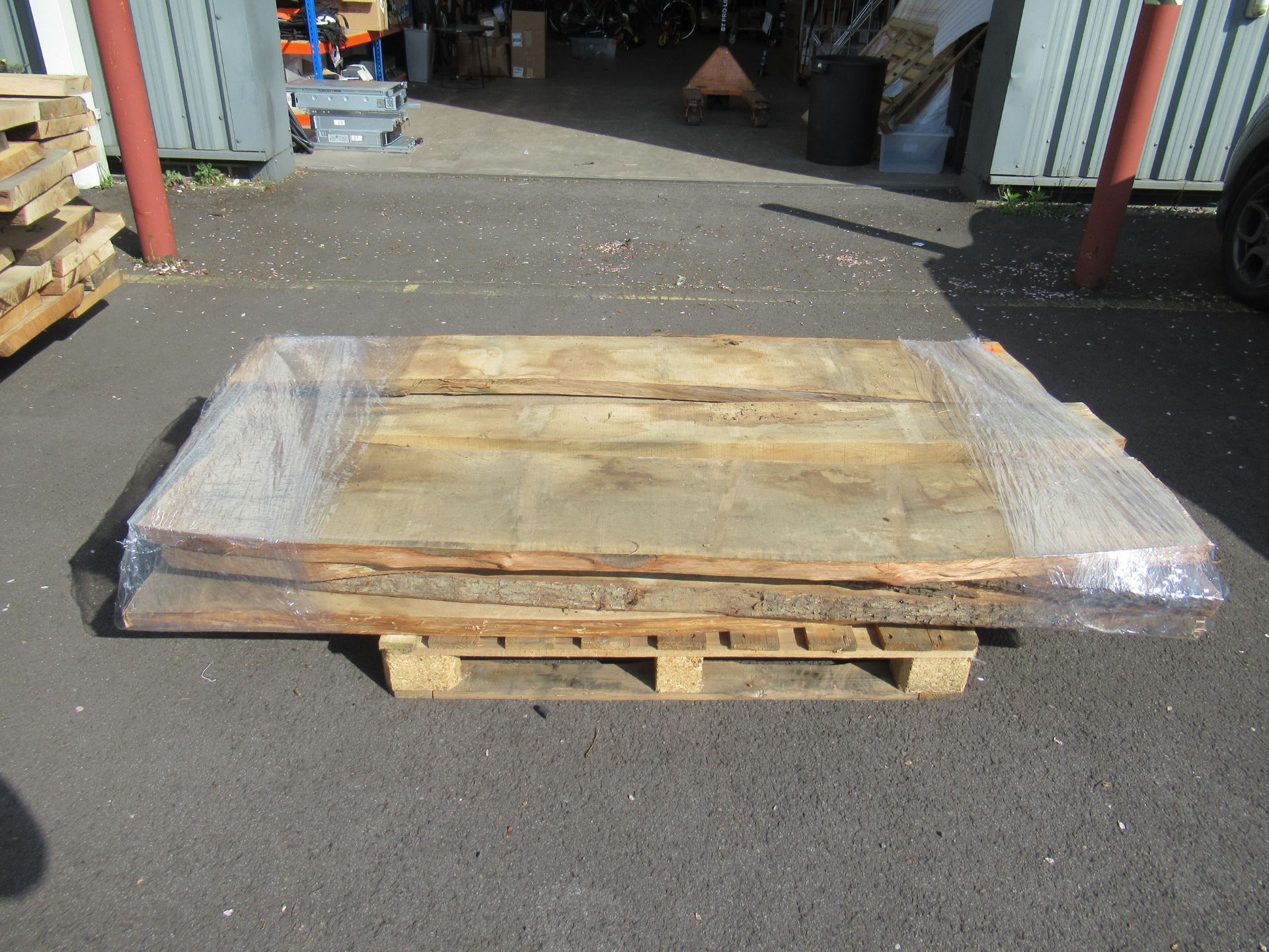 Bundle of 12 air dried Oak planks. Approx. 2.1m long x 50mm thick ...