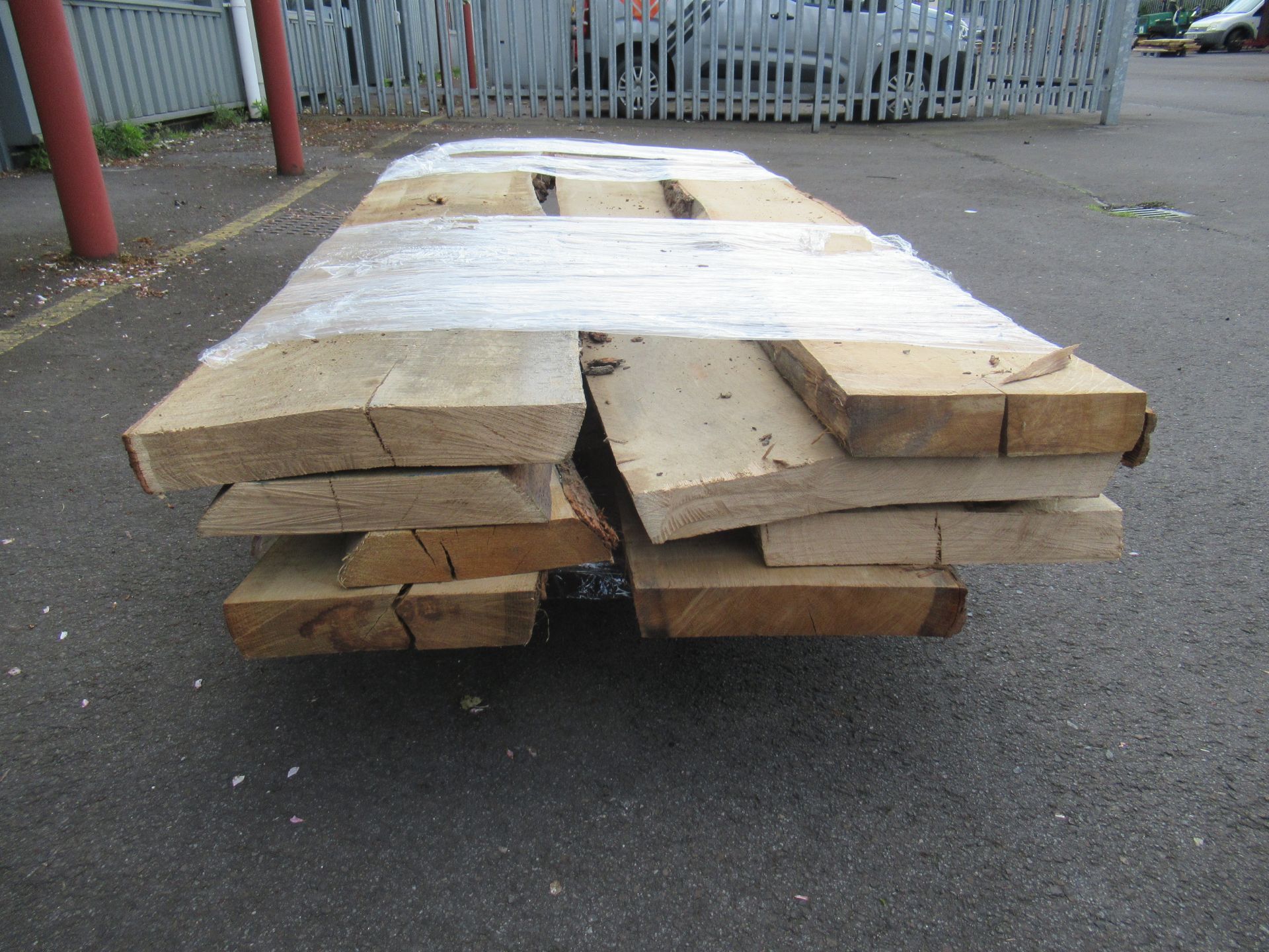 Bundle of 10 air dried Oak planks. Approx. 2.1m long x 50mm thick ...