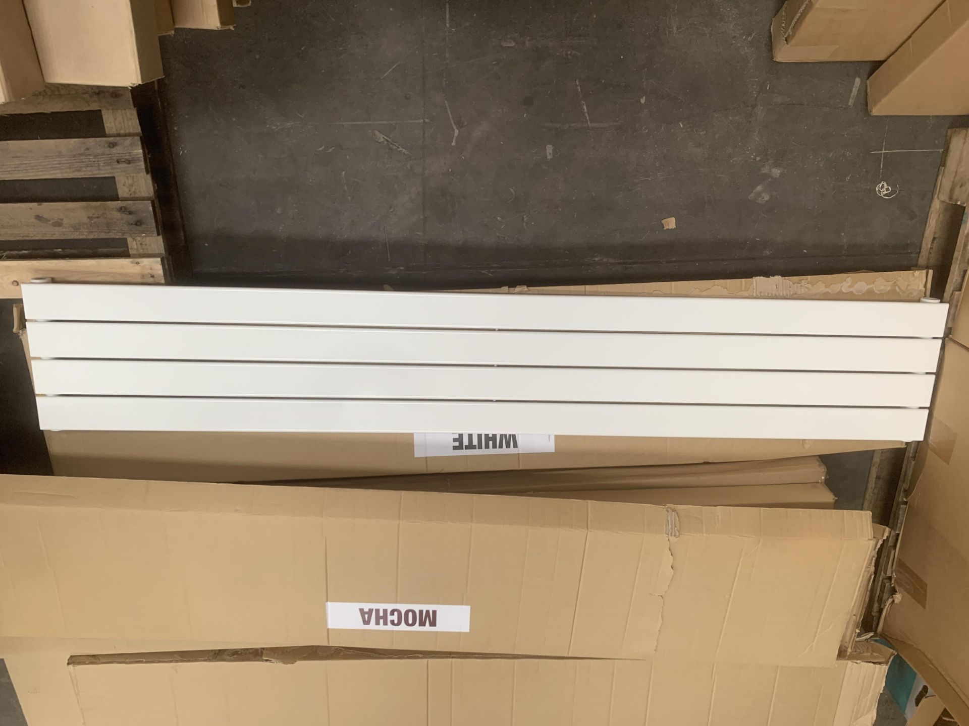 Boxed 1810 x 305mm Brushed Radiator in White Finish