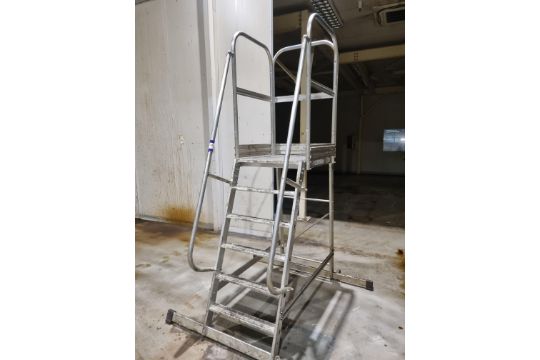 Mobile Eurokraft Aluminium Access Steps. Platform height 1.4m