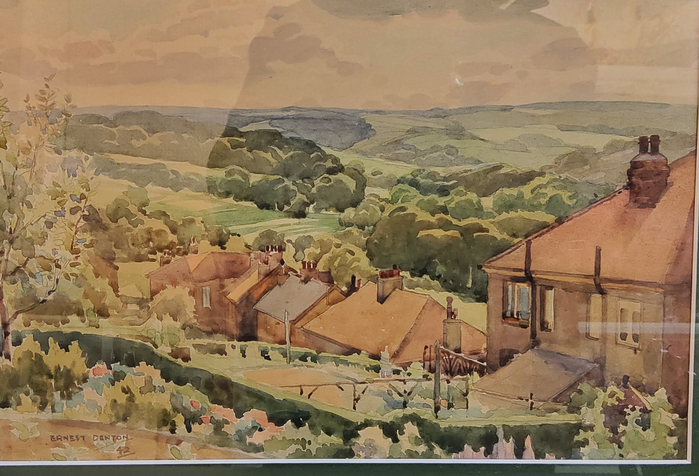 Ernest Denton, Sheffield Artist, 1891 - 1959, Mayfield Valley, signed ...