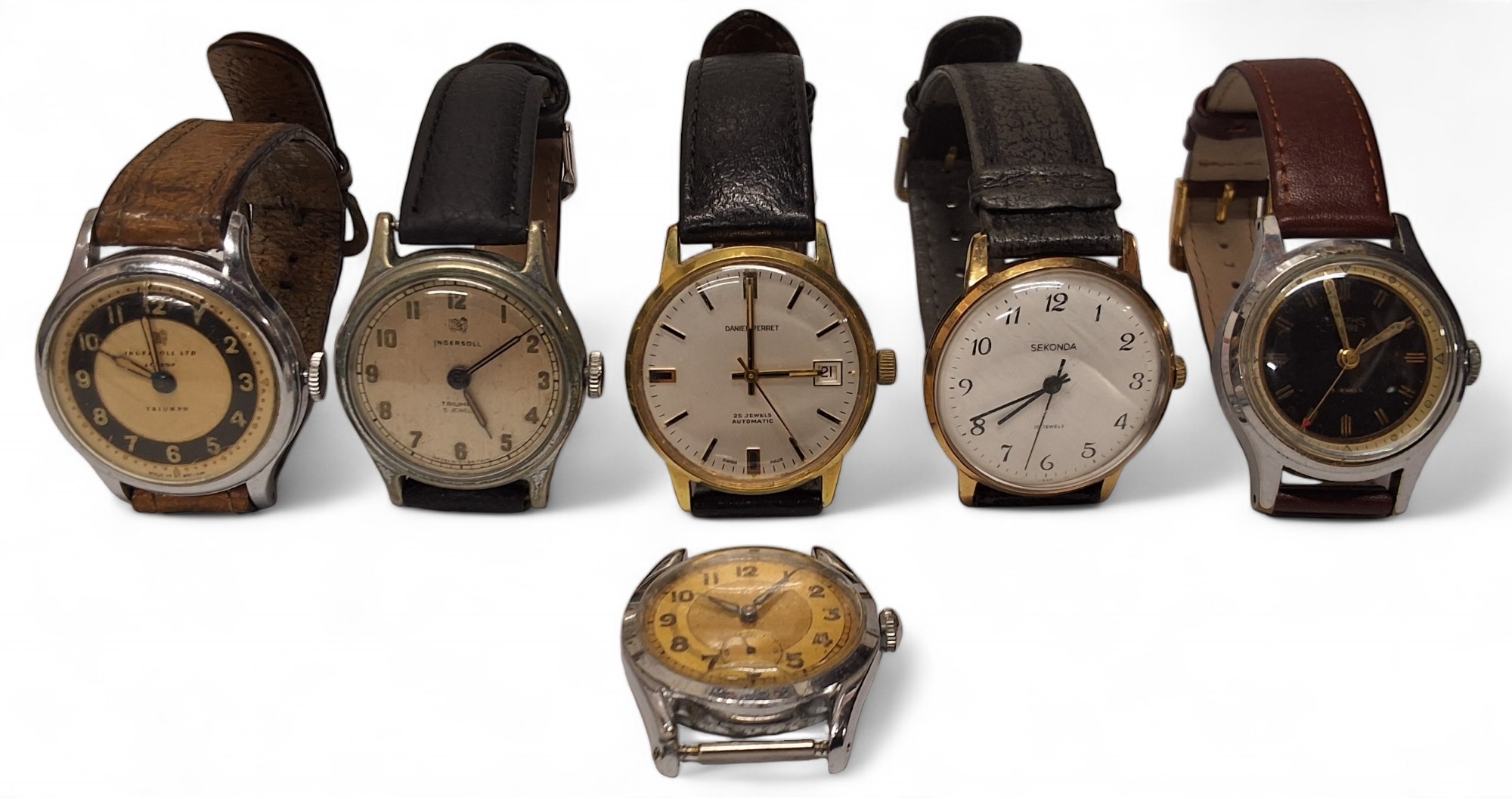 A Daniel Perret gentleman's gold plated dress watch, ser. no. 48756 ...
