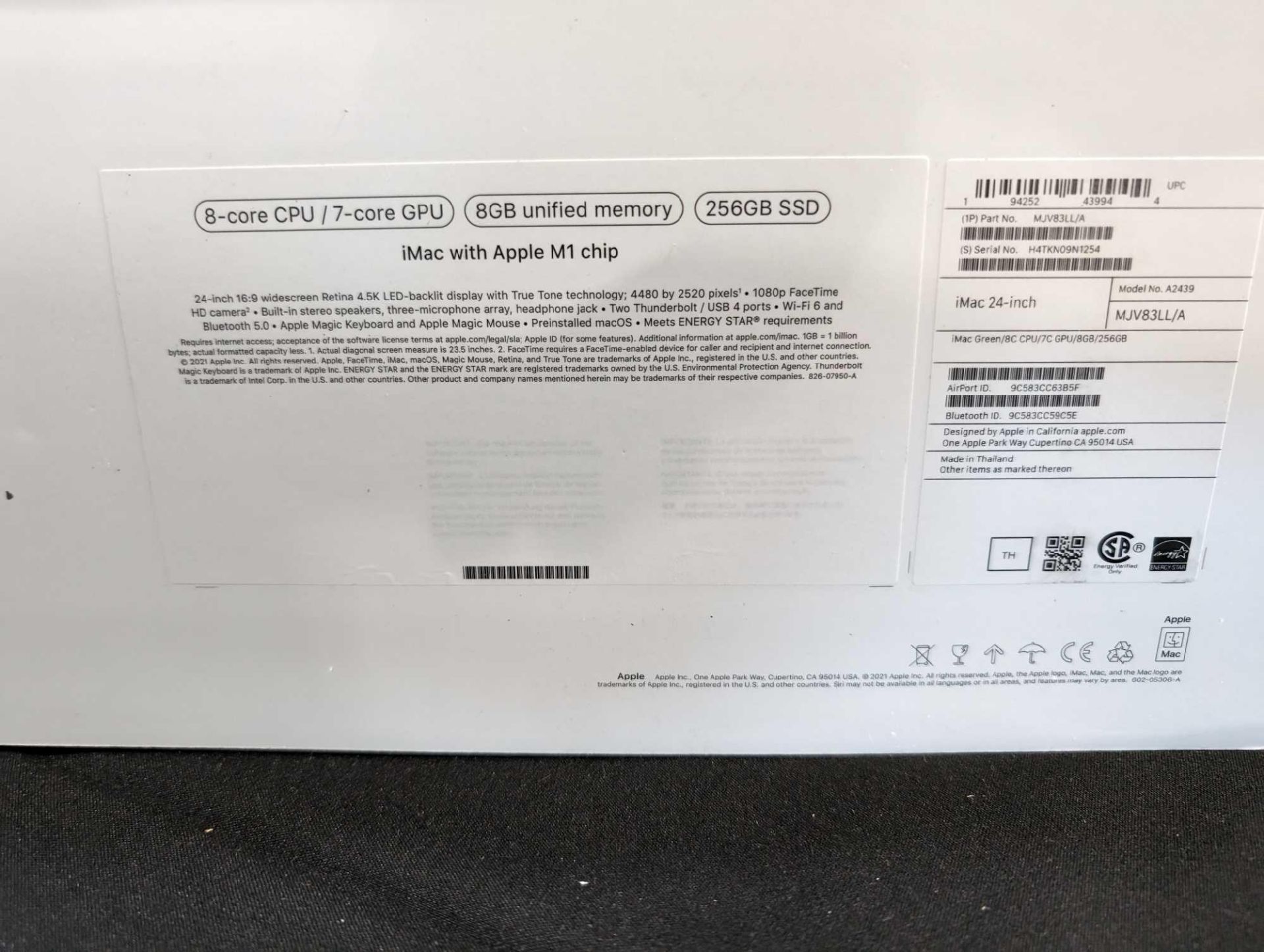 Apple iMac with Apple M1 chip 24 inch a2439