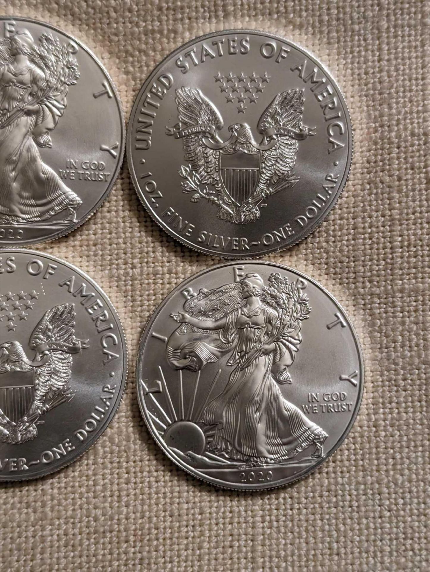 (20) 2020 Silver American Eagle - 1 Troy Ounce, Silver Coins