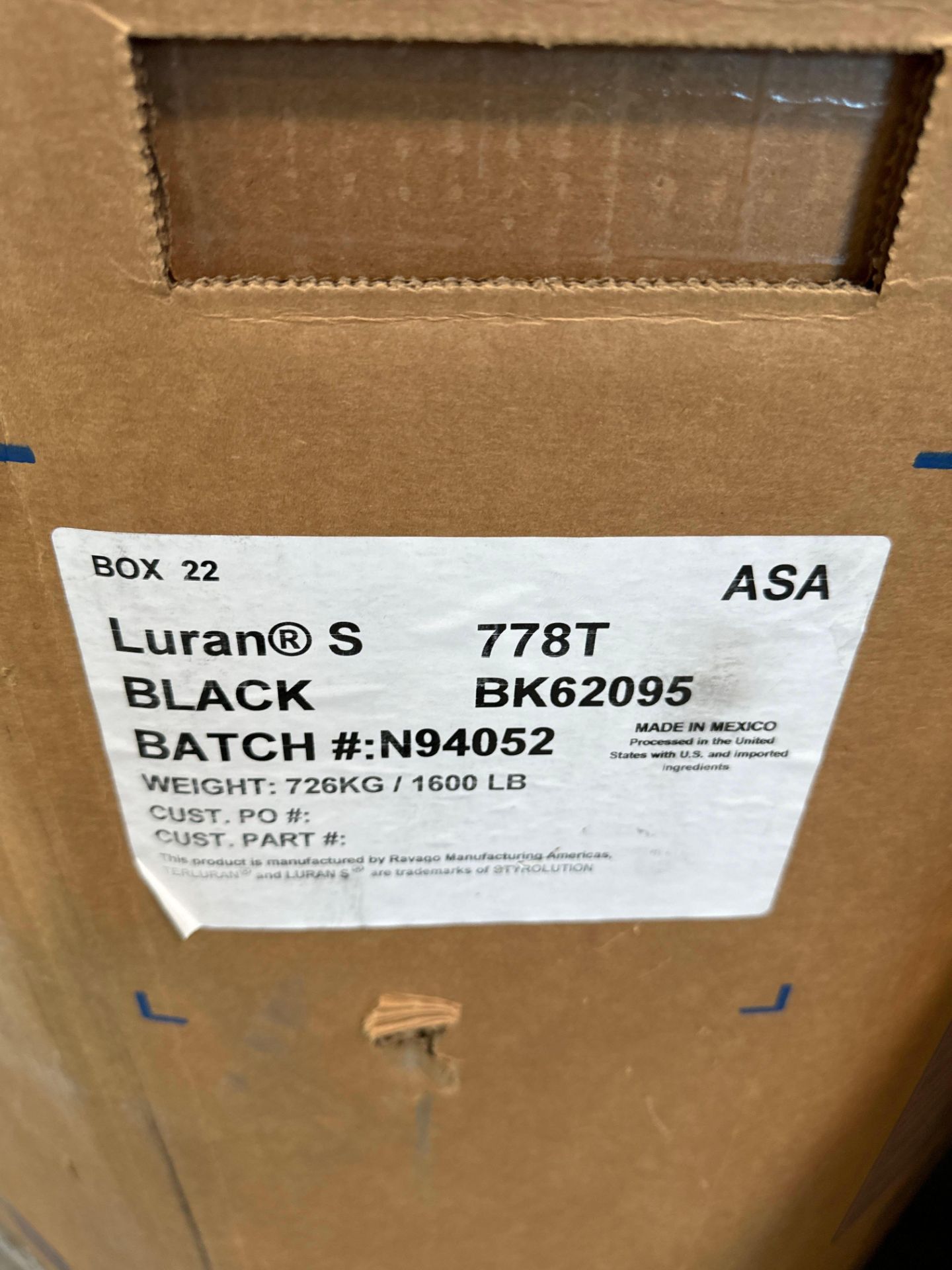Luran S 778T Resin, used injection molding