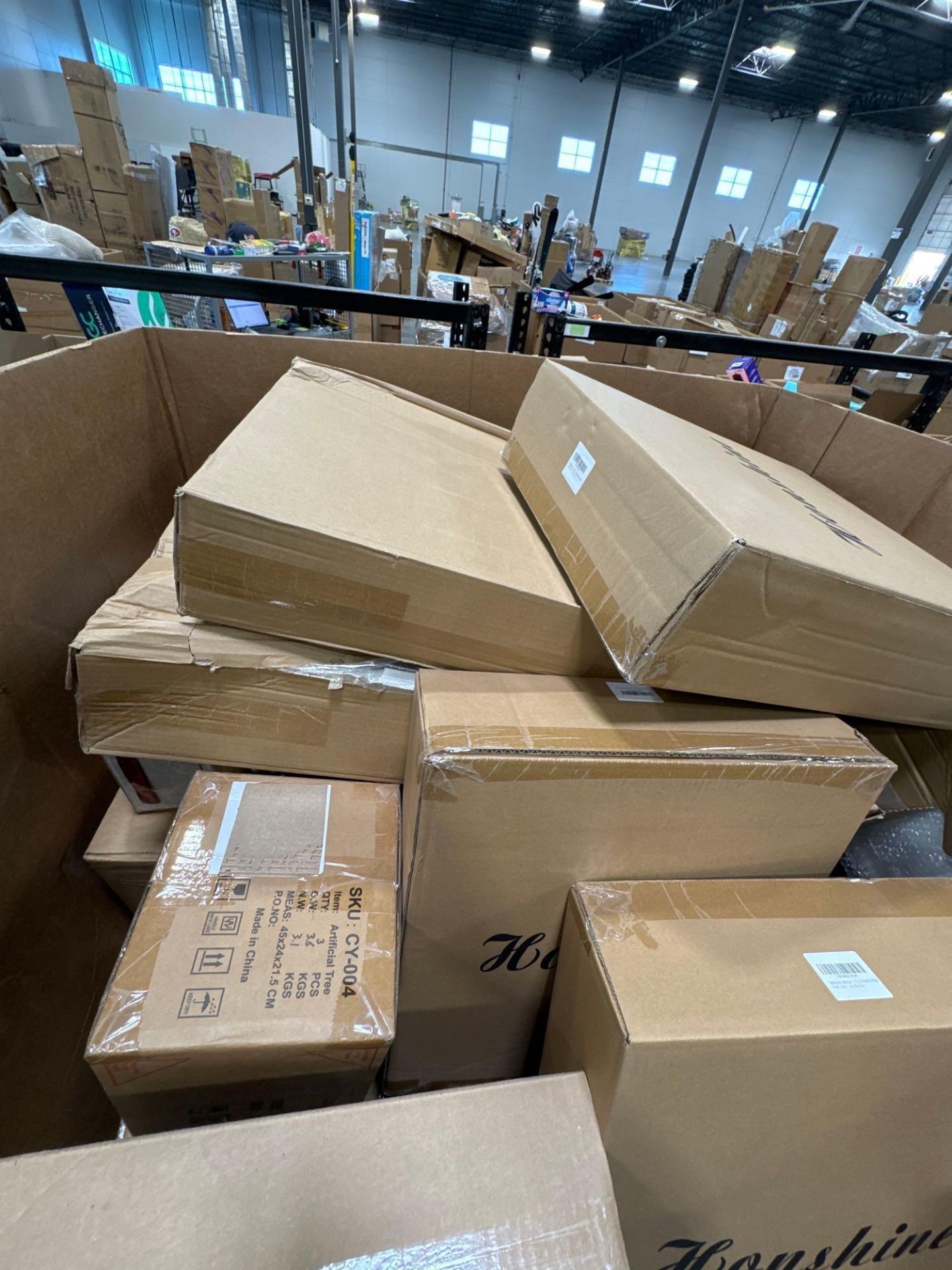 pallet of Amazon returns