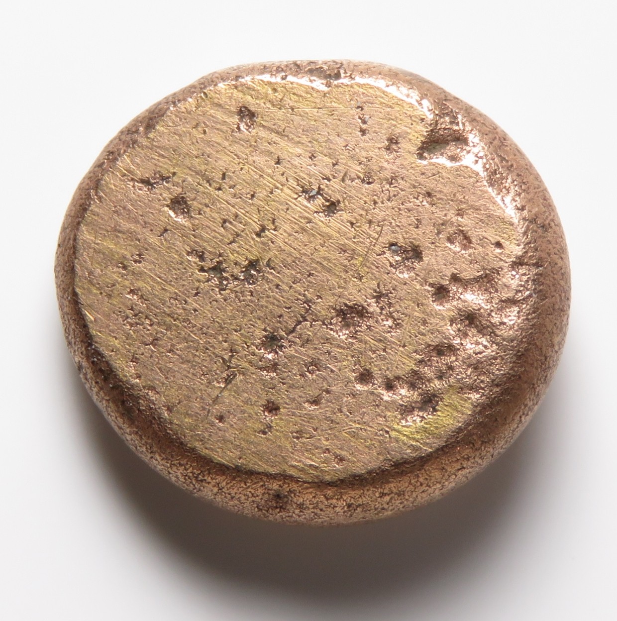 Iron age gold stater blank, probably for the production of a Freckenham ...