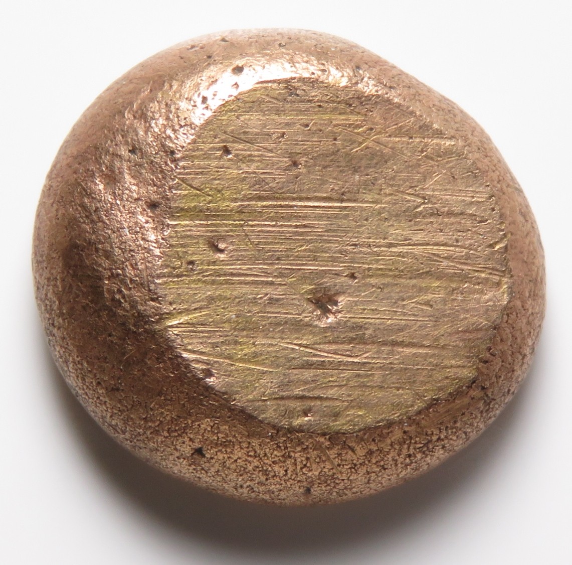 Iron age gold stater blank, probably for the production of a Freckenham ...