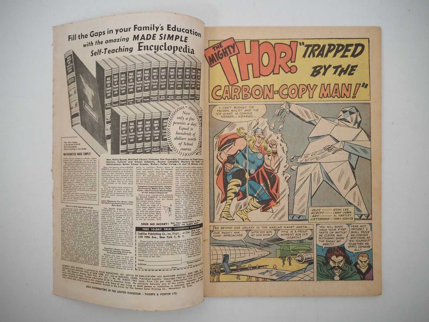 JOURNEY INTO MYSTERY #90 (1963 - MARVEL - UK Price Variant) - First ...