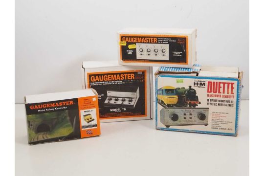 A group of OO and N gauge model railway controllers to include 3 x ...