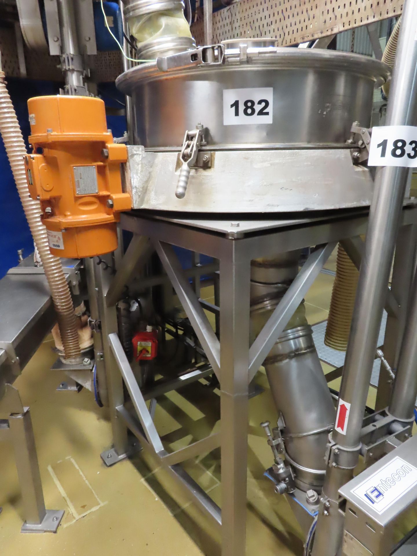 1 x Russell Finex sieve on s/s frame. Dims approx. 950 mm x 960 mm ...