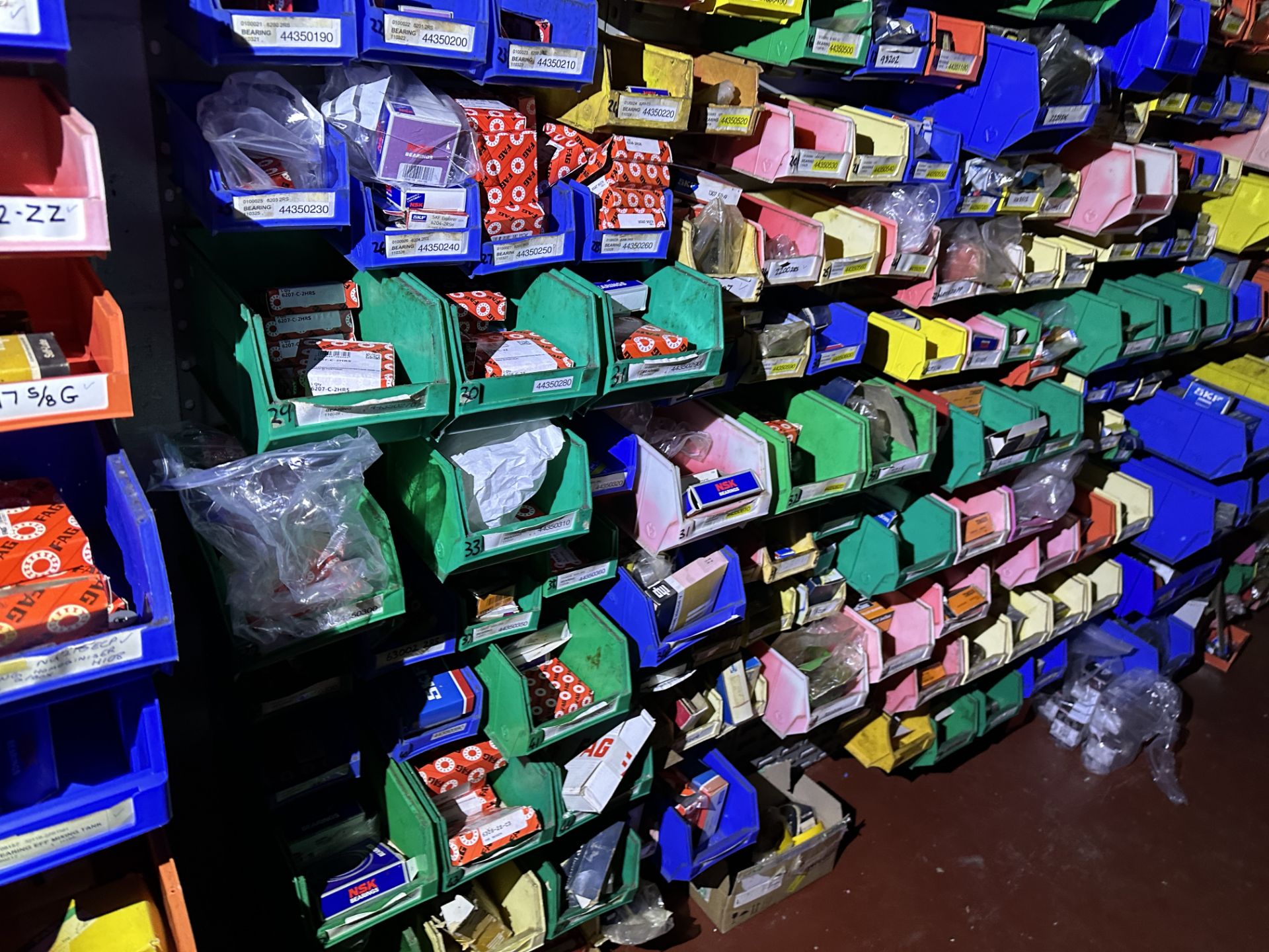 1 x Qty various spare parts containers with all the bearings and the ...