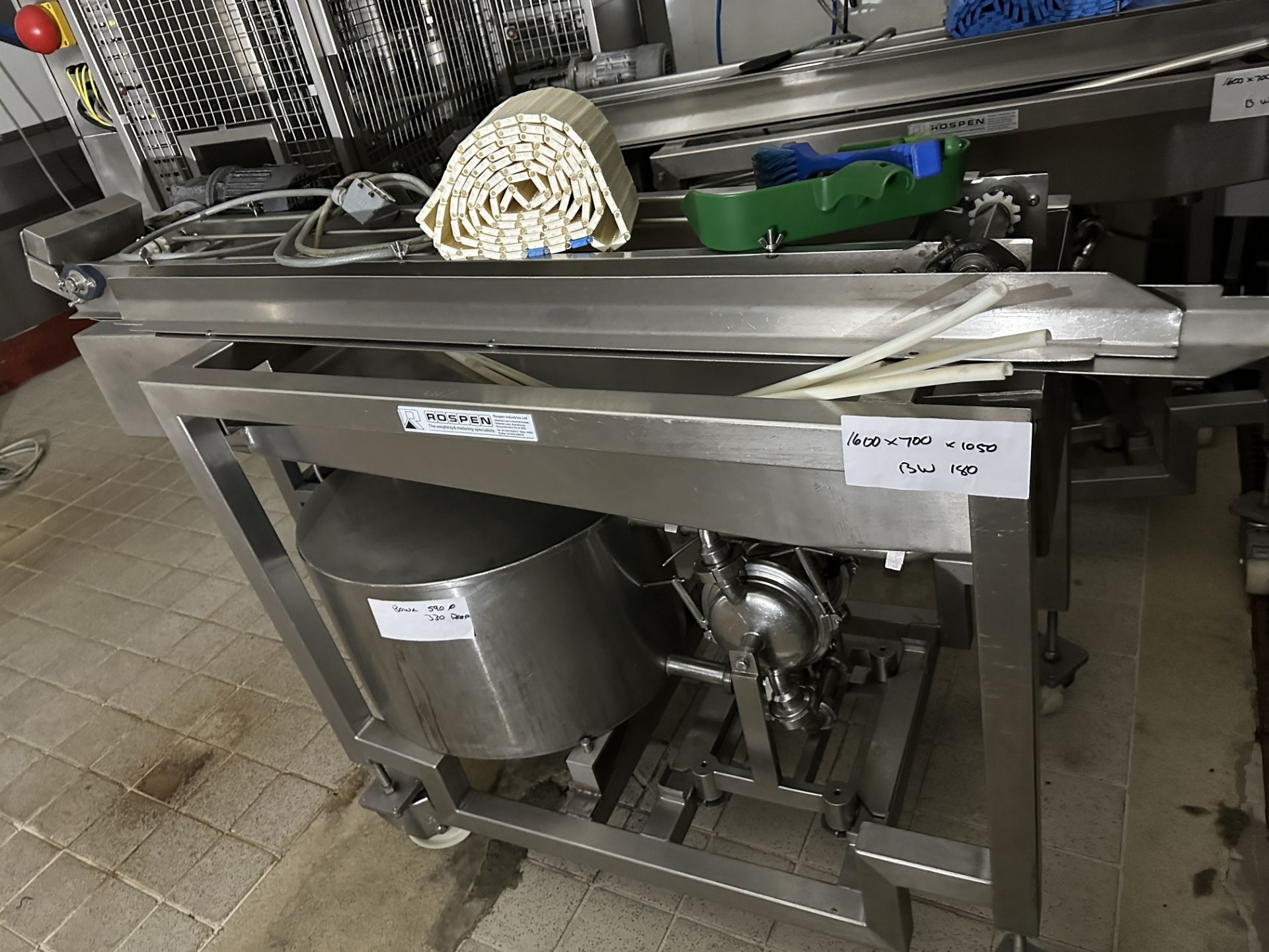 1 x Complete Rospen weighing depositing system. With 4 x vibratory ...
