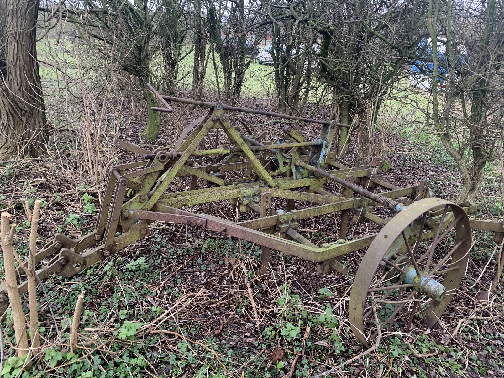 NO VAT Vintage Ransomes trailed drag