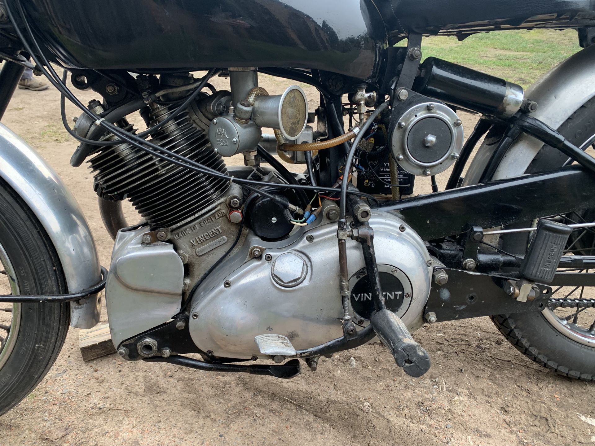 NO VAT 1950 Vincent Comet motorcycle, MWE 22, 4368 miles. With Pazon ...