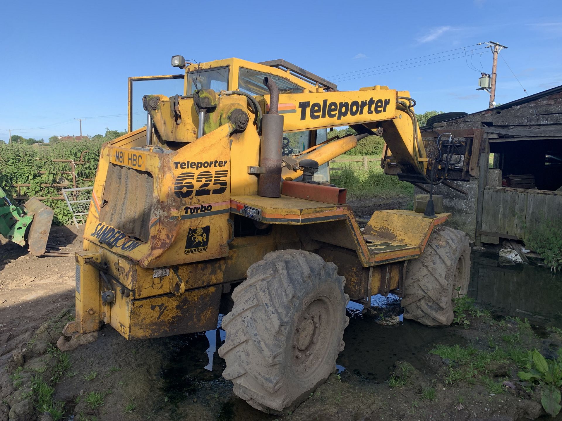 1995 Sanderson 625 Turbo telehandler, M81 HBC, 9815hrs, engine runs ...
