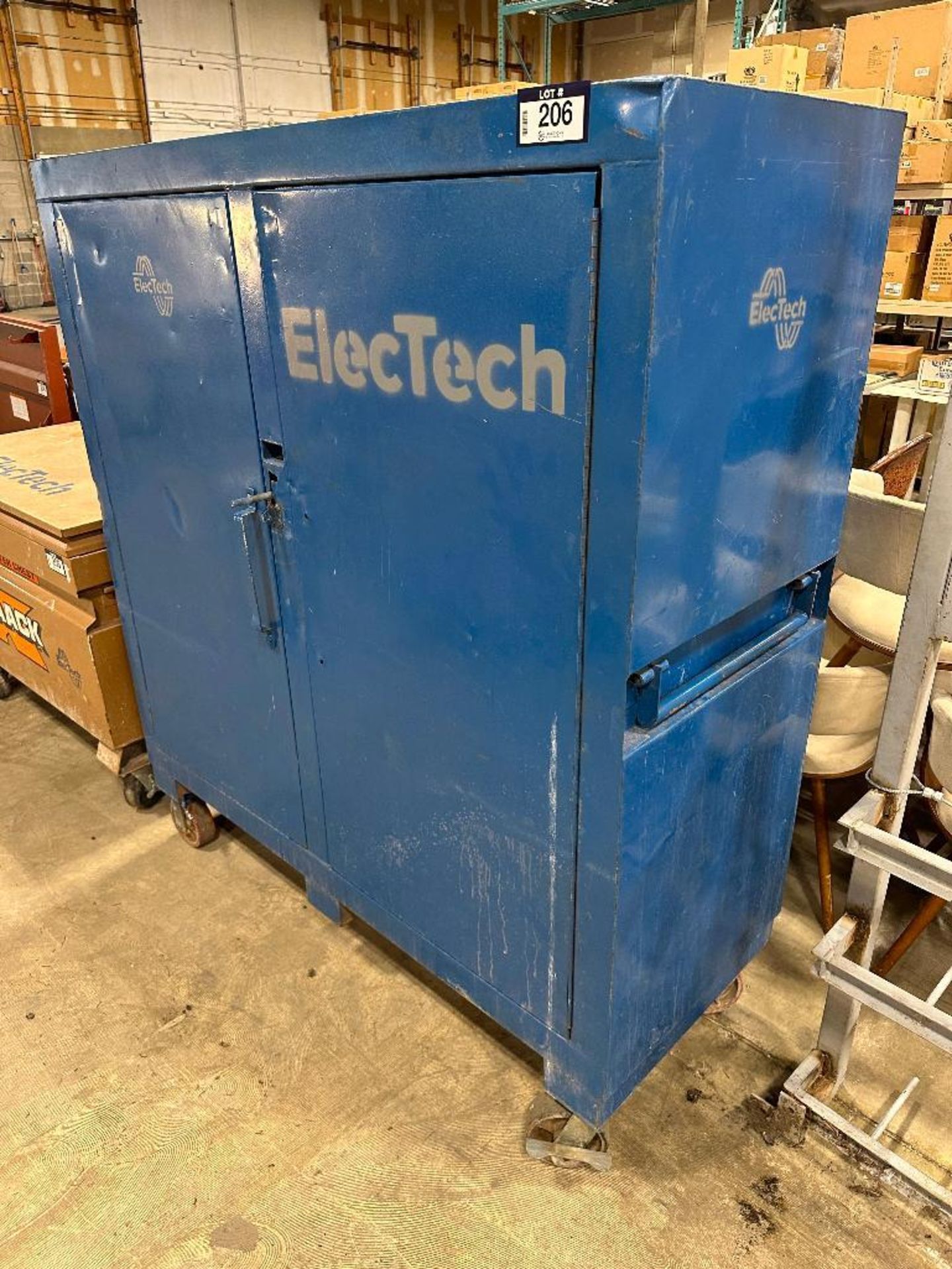 60" x 24" x 68" Rollaway Tool Cabinet w/ Assorted Contents Including ...