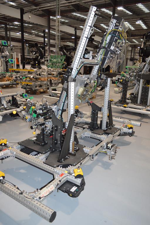 Edag Production Solutions robot tooling fitted with Tunkers clamping ...