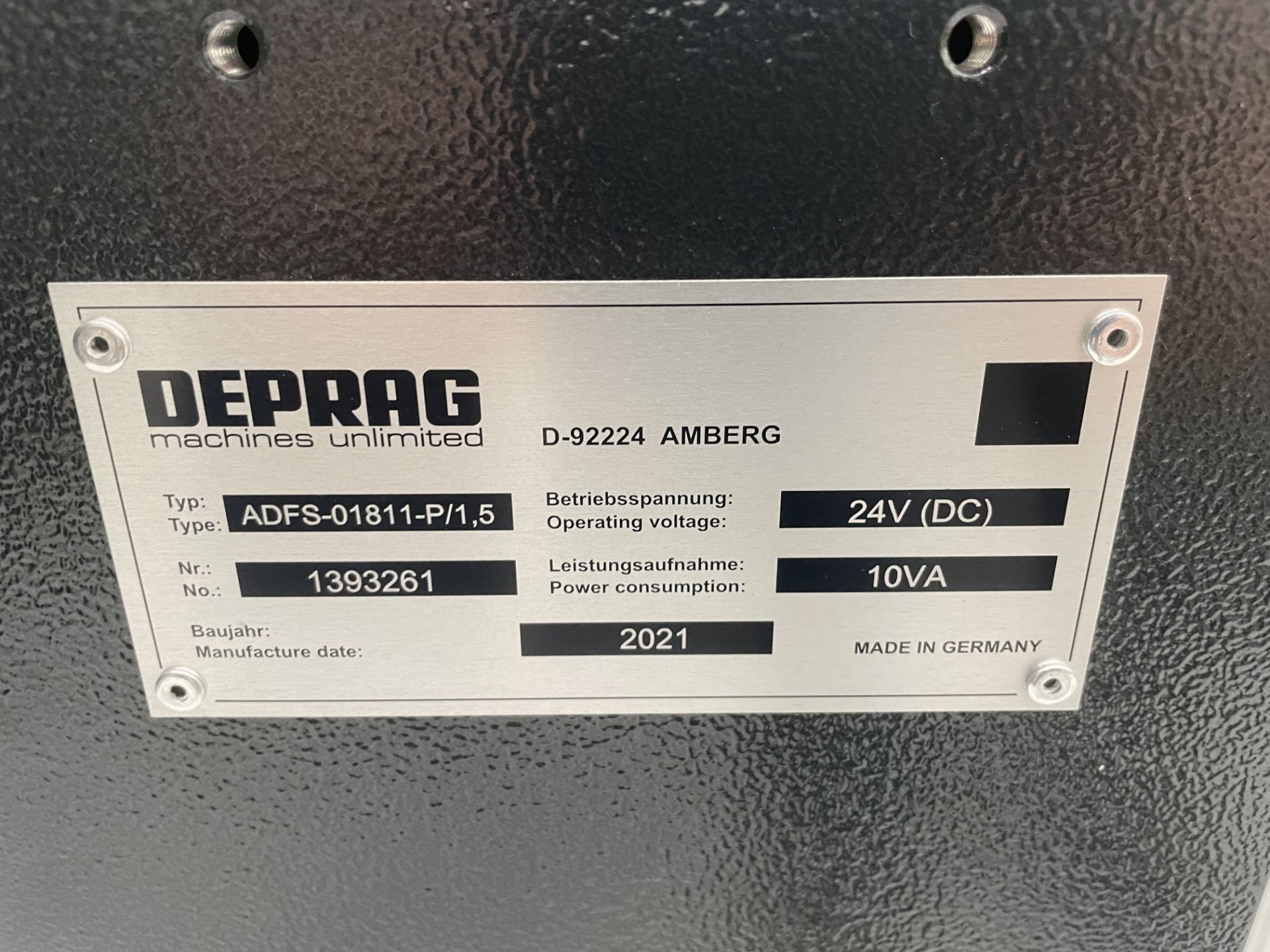 Deprag, ADFS-01811-P/15 linear bolt feeder, Serial No. 1393261 (DOM: 2021)