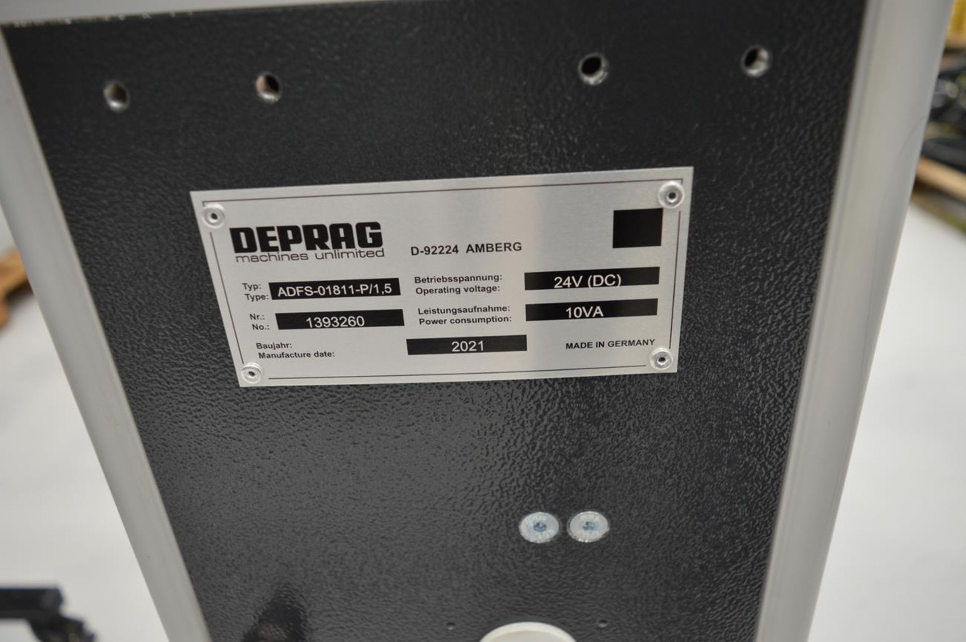 Deprag, ADFS-01811-P/.5 linear stud feeder, Serial No. 1393260 (DOM: 2021)