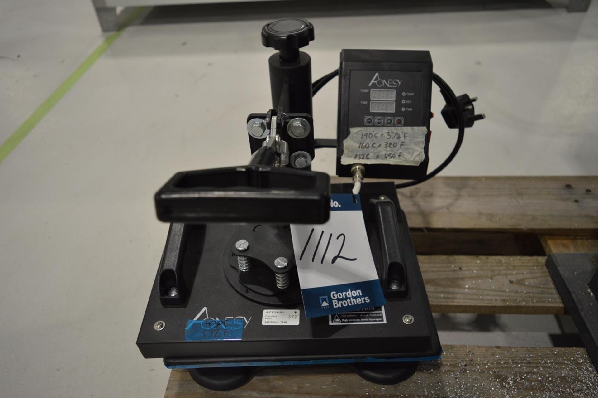 Aonesy, bench top heat press, 12" x 10"