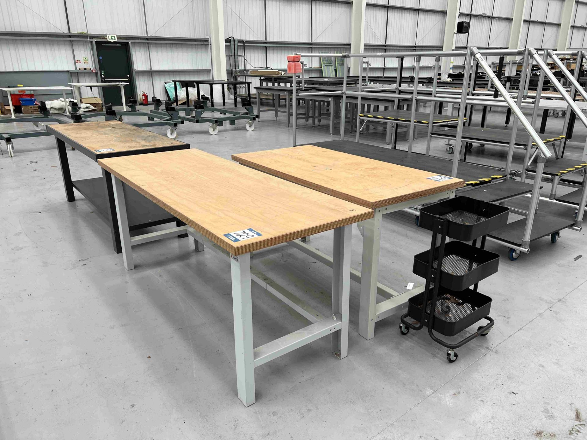 Wurth, steel framed wooden topped work bench, 2000 x 750 x 850mm with ...