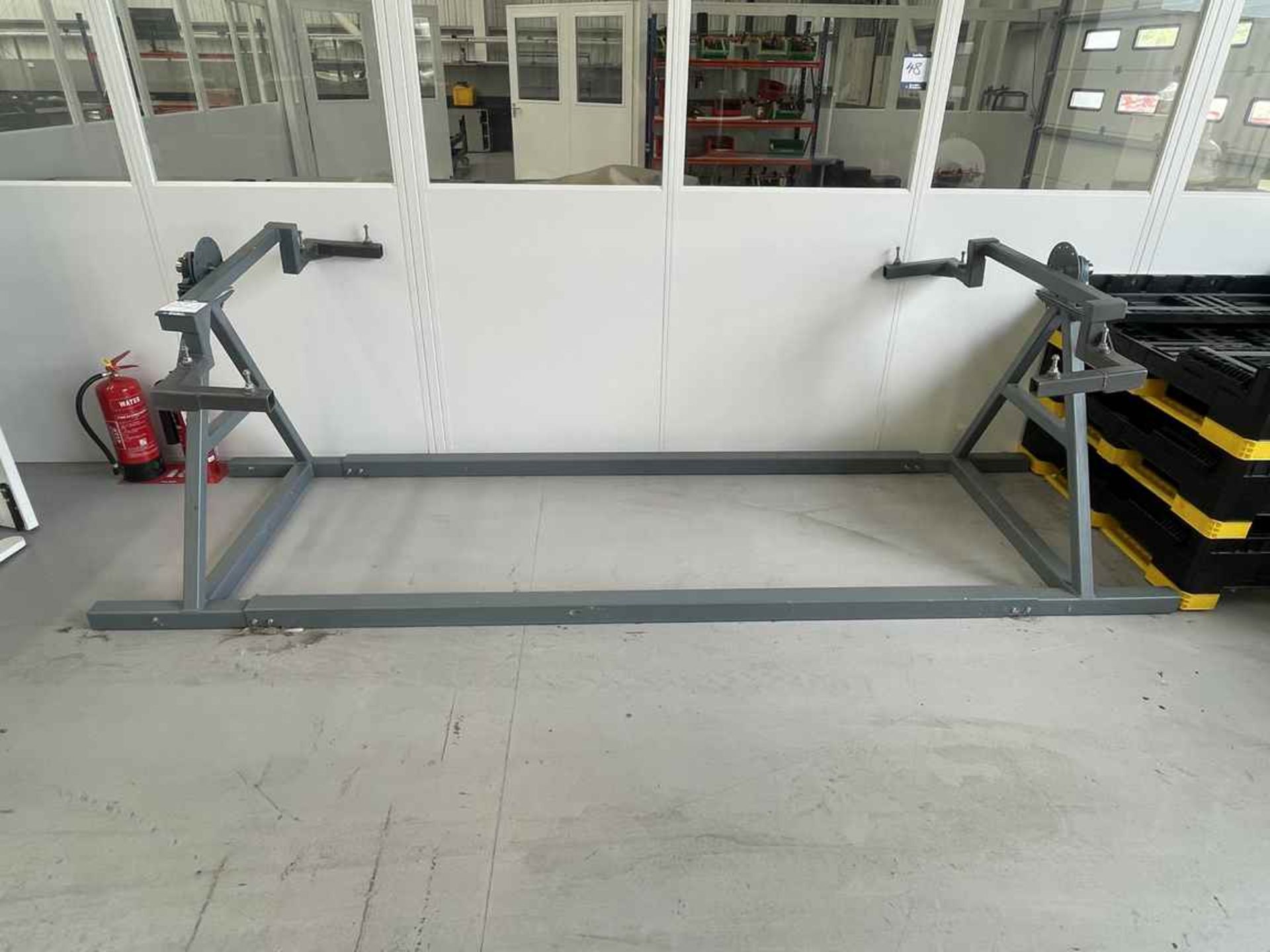 Rotary steel frame vehicle chassis manipulator fitted with 2x (no.) FSB ...