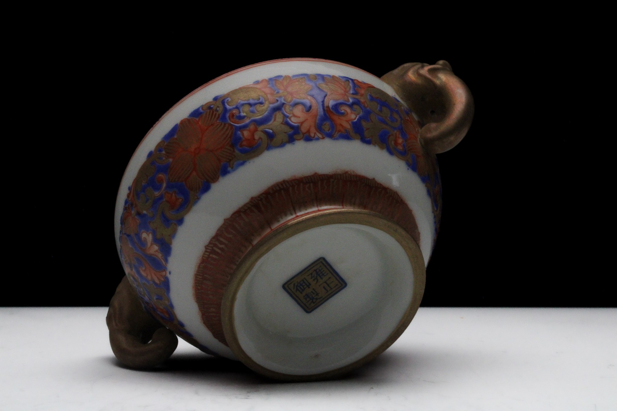 A Chinese Porcelain Incense Burner Depicting Floral Patterns with Four ...