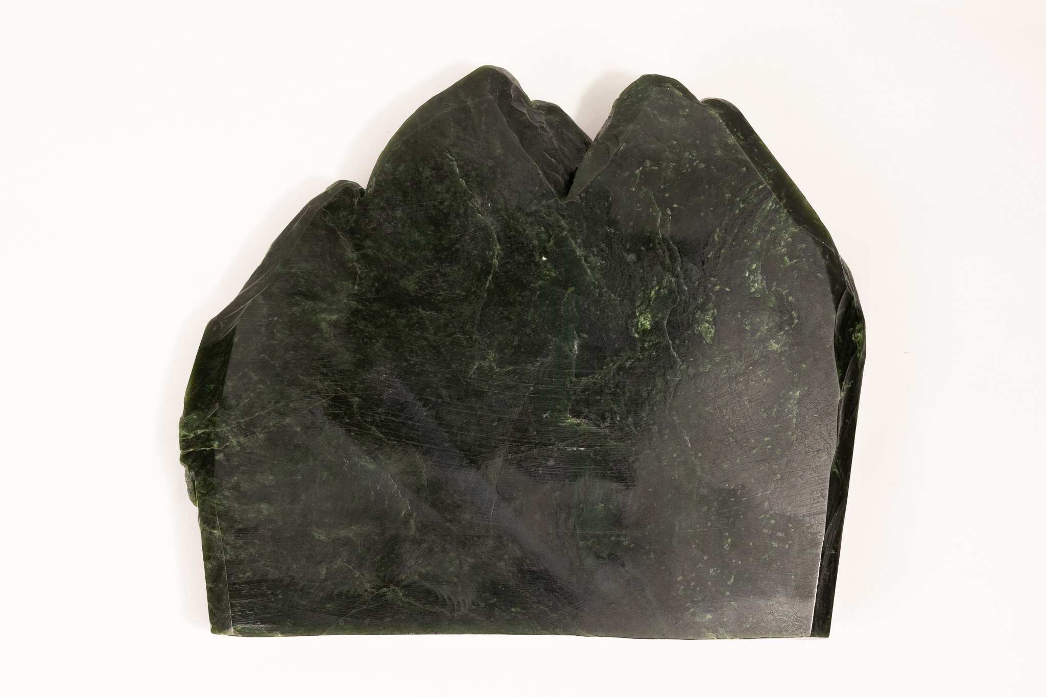 A Chinese Large Nephrite Jade Mountain Boulder. H: Approximately 20cm L ...