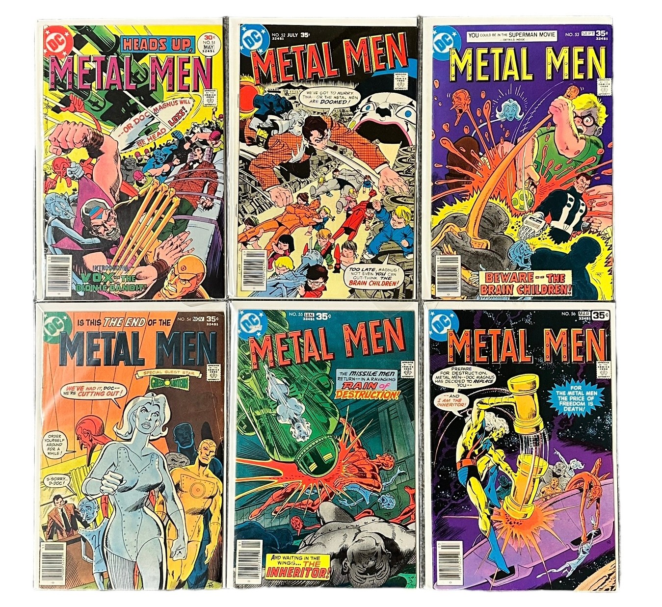 DC Comics Metal Men 1960s Nos 26-41, 43, 44, 47, 50-56: All 26 copies ...