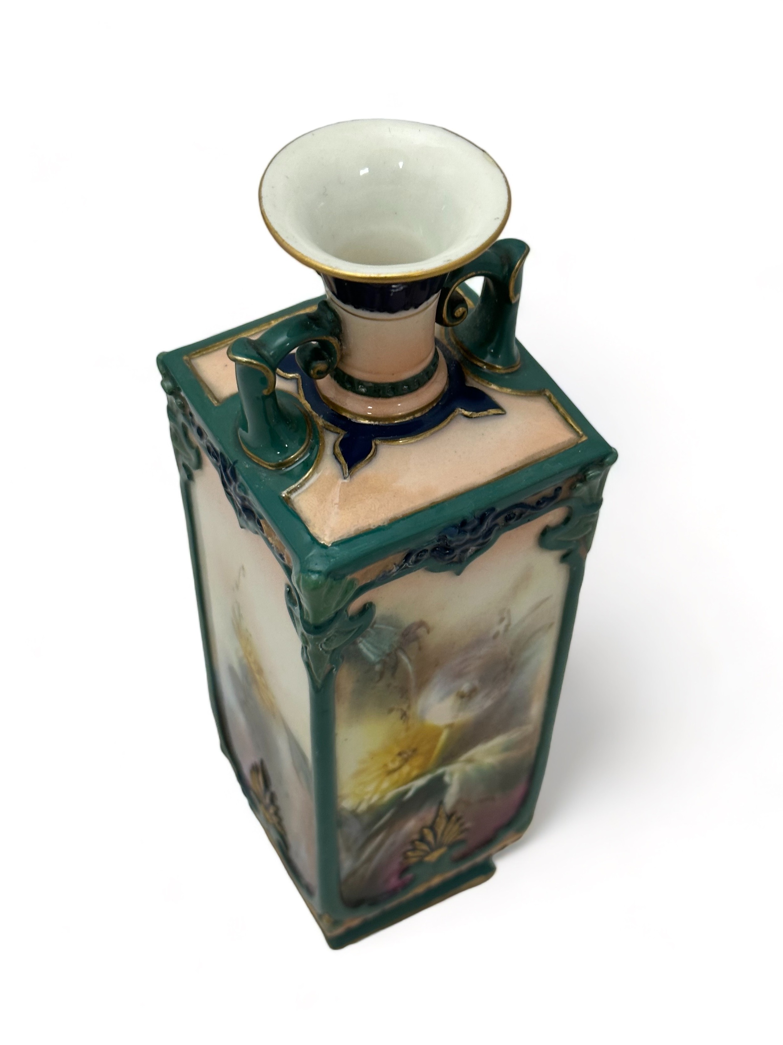 Royal Worcester, James Hadley Worcester square form vase, circa 1870 ...