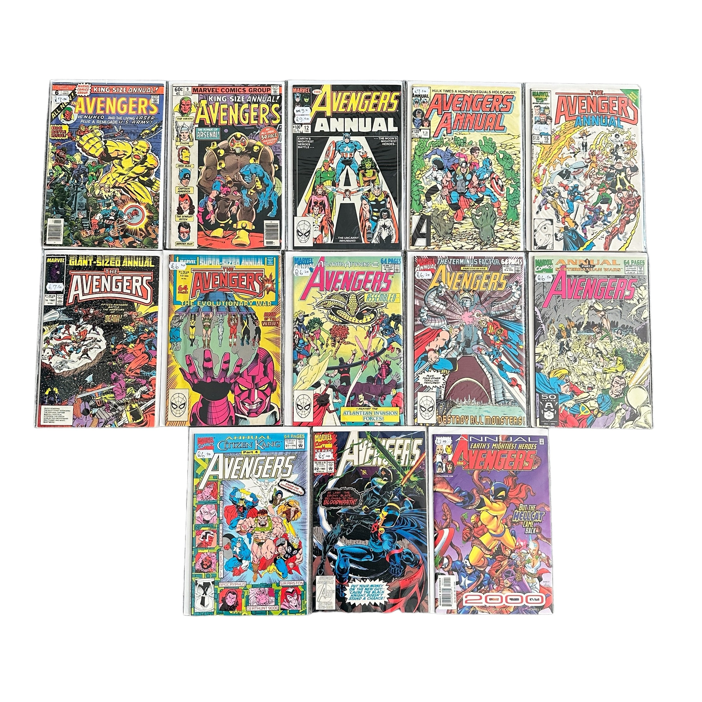 Marvel Comics The Avengers Annuals: No6 1976, No 9 1979, No12 1981 ...