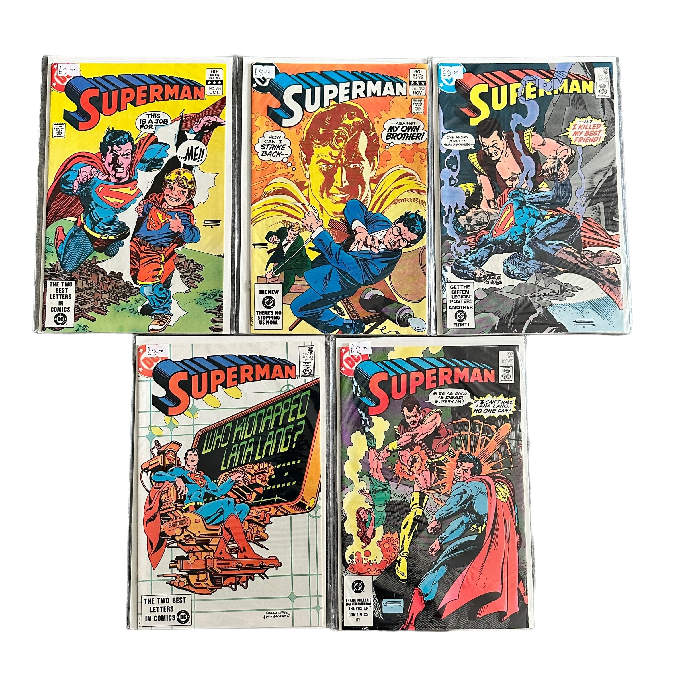 DC Comics Superman 1970s Nos 328, 331-334, 336, 337, 340, 341, 348, 370 ...